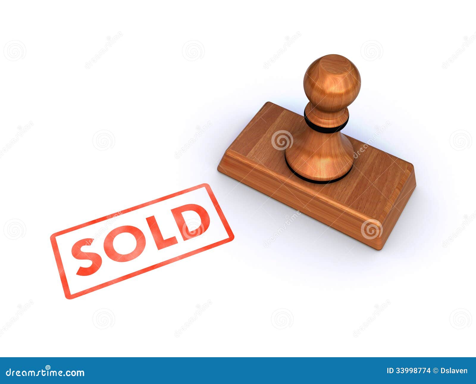 Sello vendido stock de ilustración. Ilustración de factura - 33998774