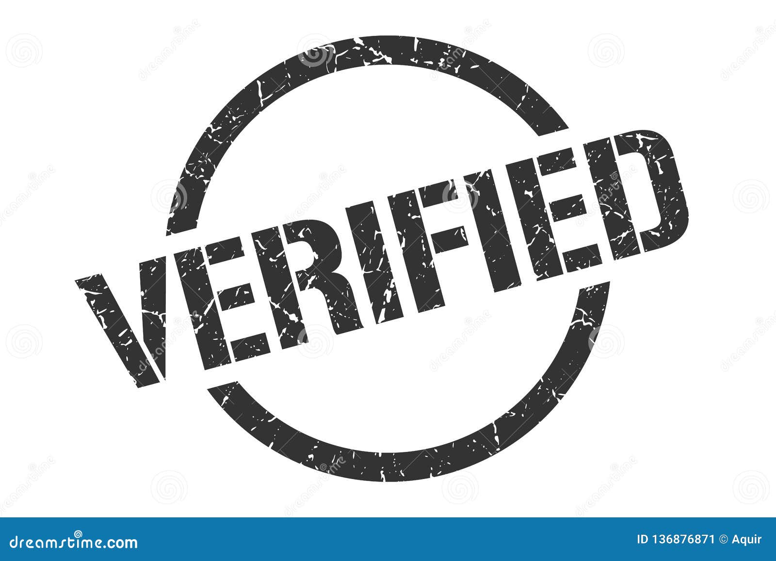 Sello verificado ilustración del vector. Ilustración de modelo - 136876871