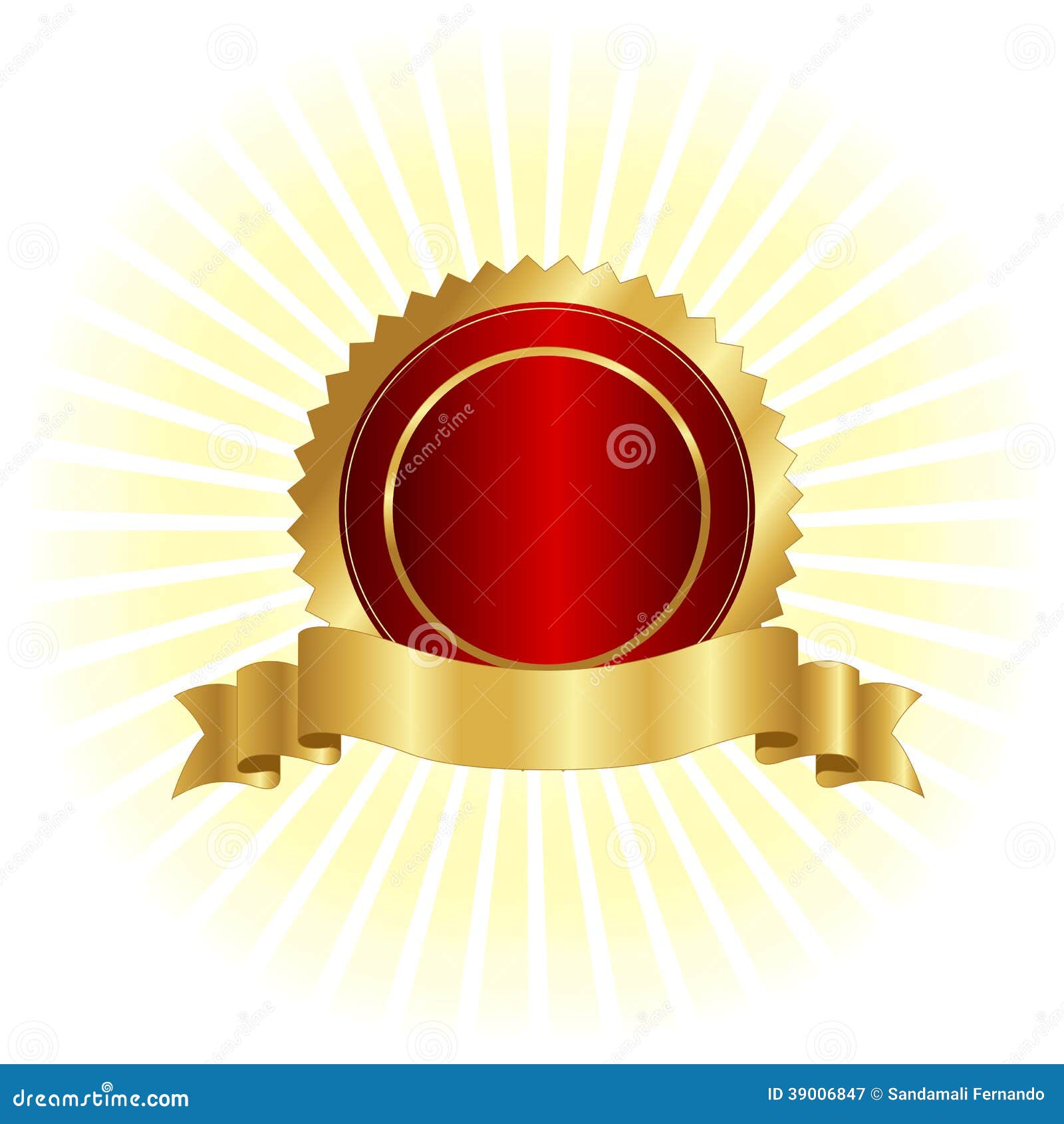 Sello y cinta del oro ilustración del vector. Ilustración de ...