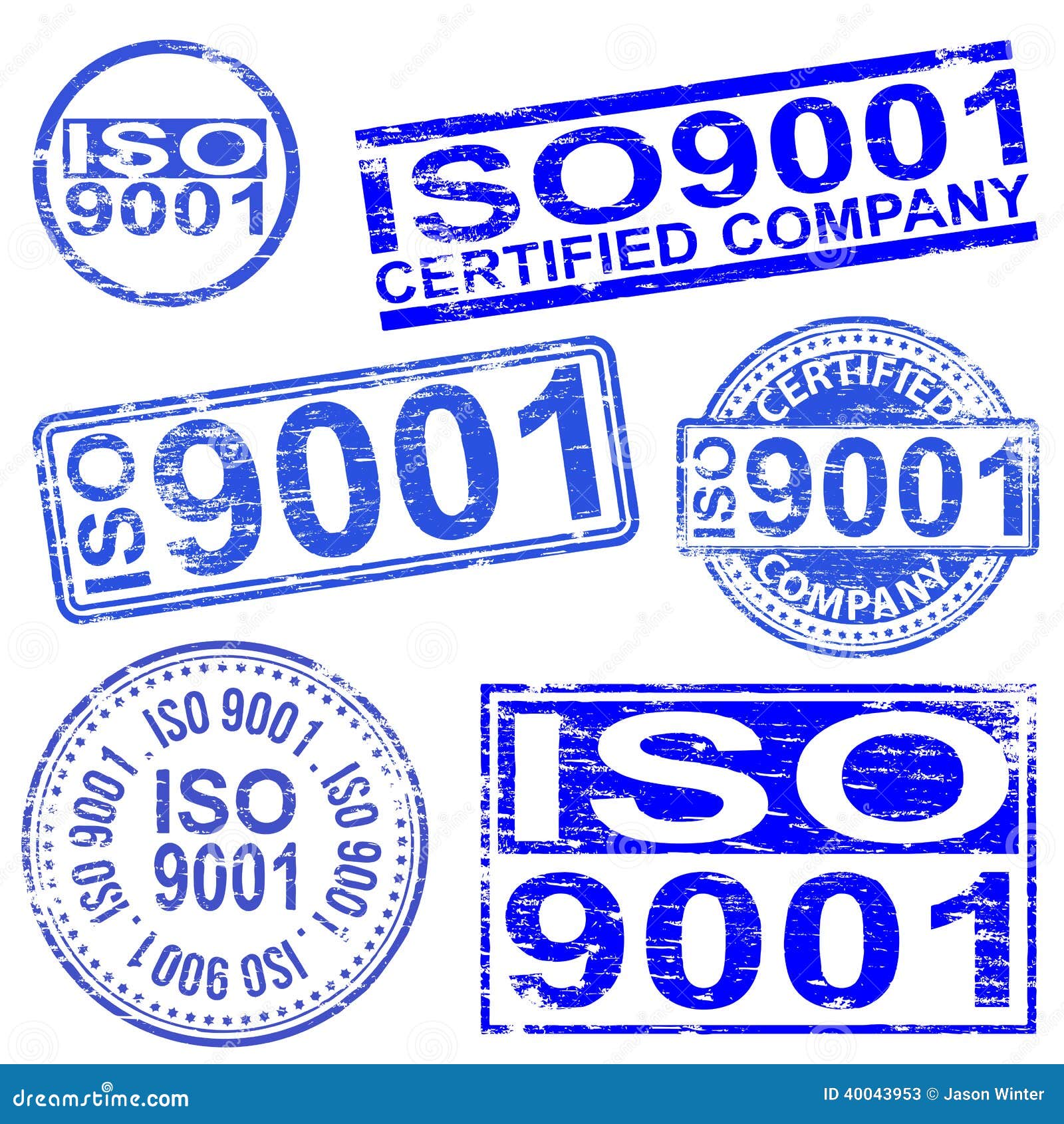 Sellos del ISO 9001 ilustración del vector. Ilustración de etiqueta ...