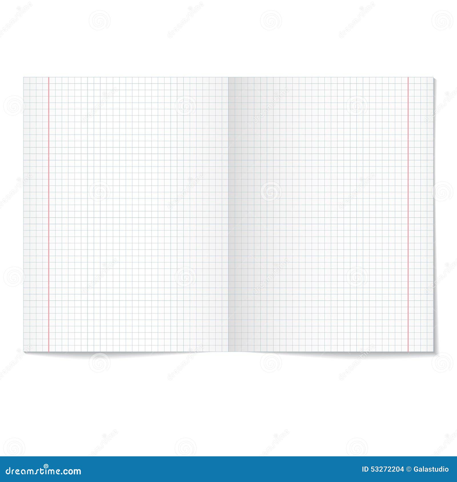 Sells Notebook Paper on White Background. Stock Illustration ...