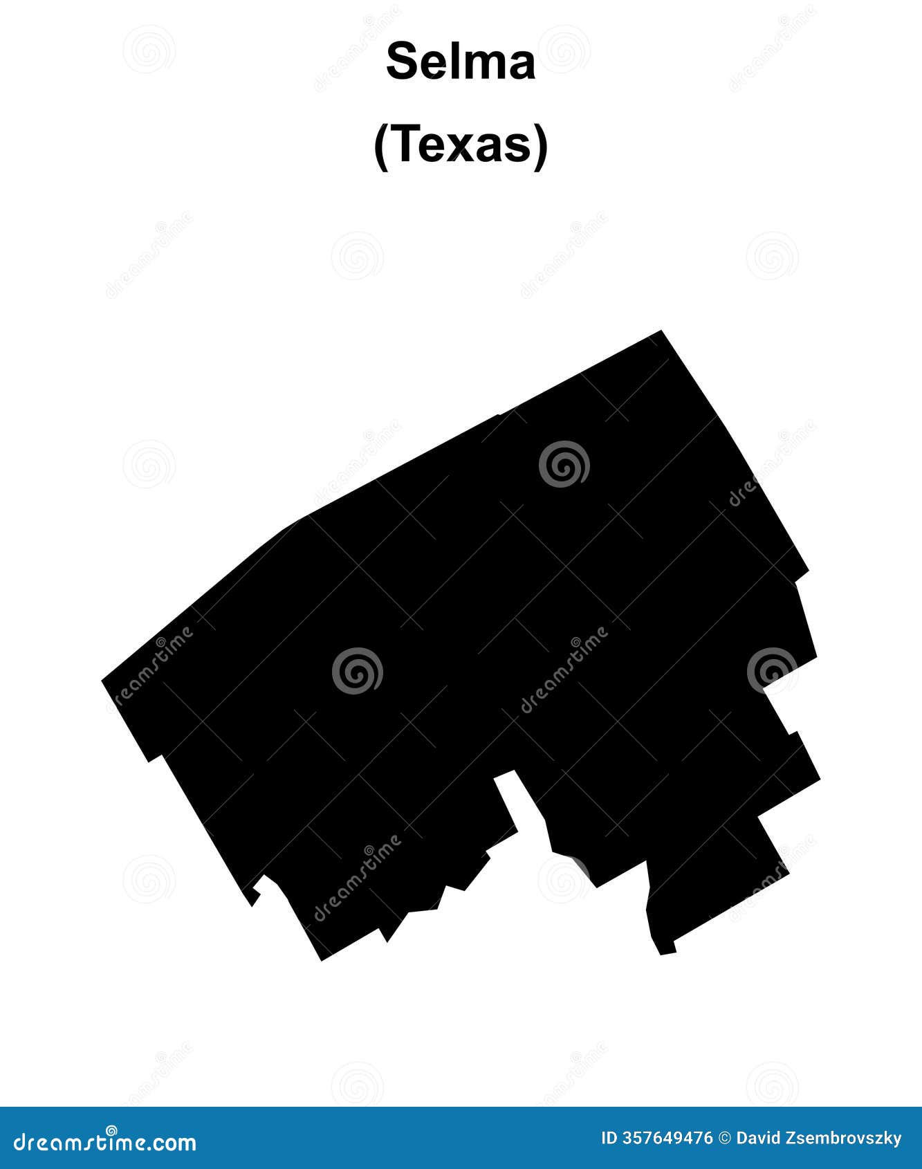 Selma outline map stock illustration. Illustration of area - 357649476