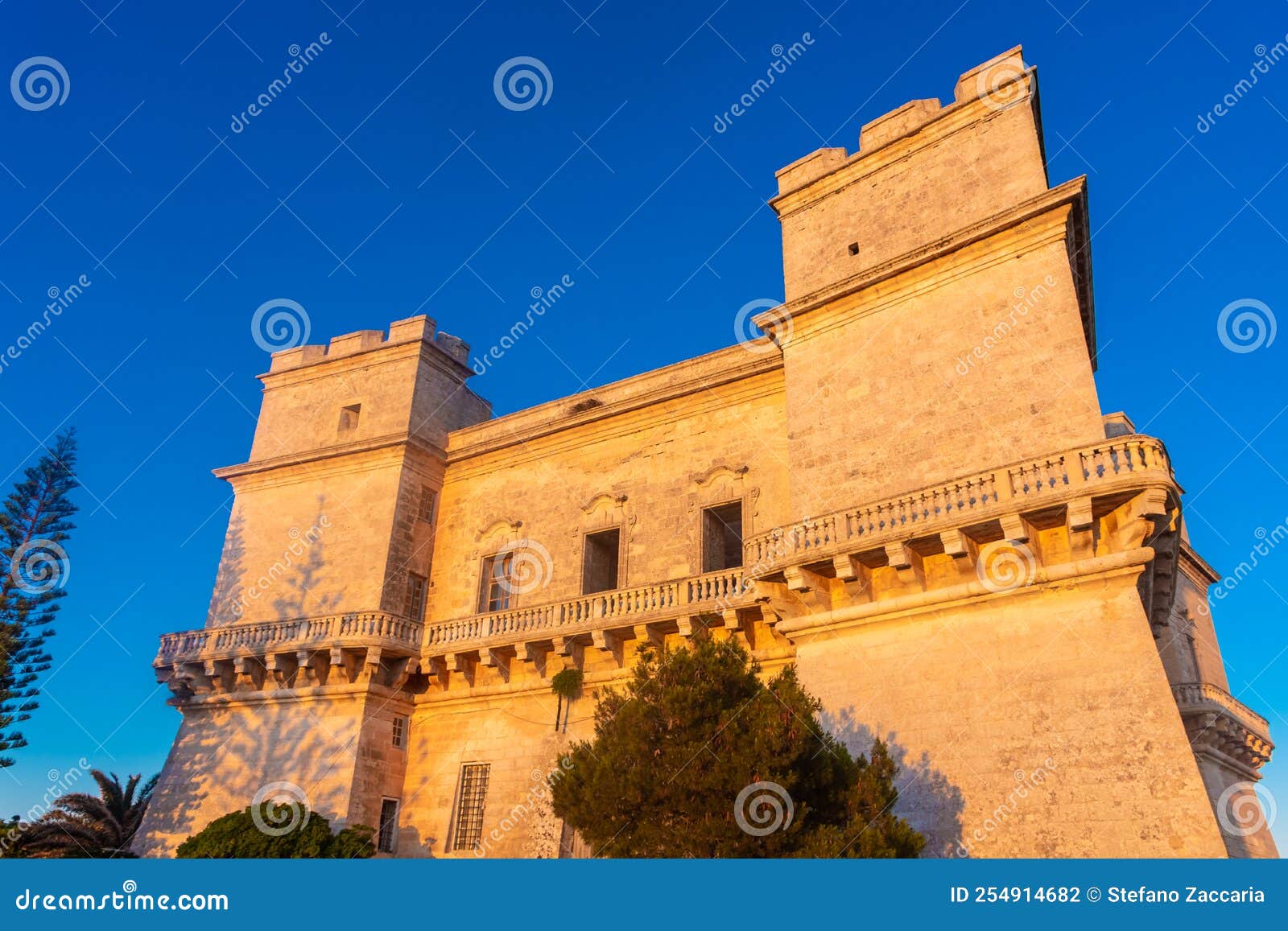 The Selmun Palace of Mellieha at Sunset, Malta Stock Photo - Image of ...