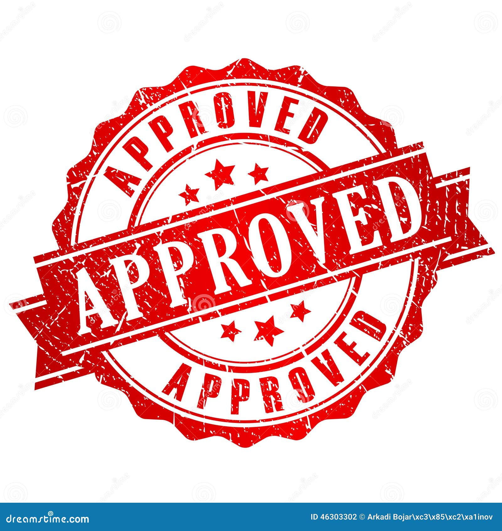 Selo aprovado do vetor ilustração do vetor. Ilustração de isolado ...