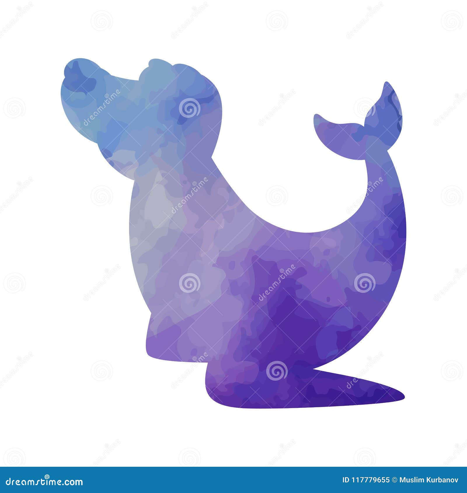 Selo Art Isolated Da Aquarela Vetor Ilustração do Vetor - Ilustração de ...