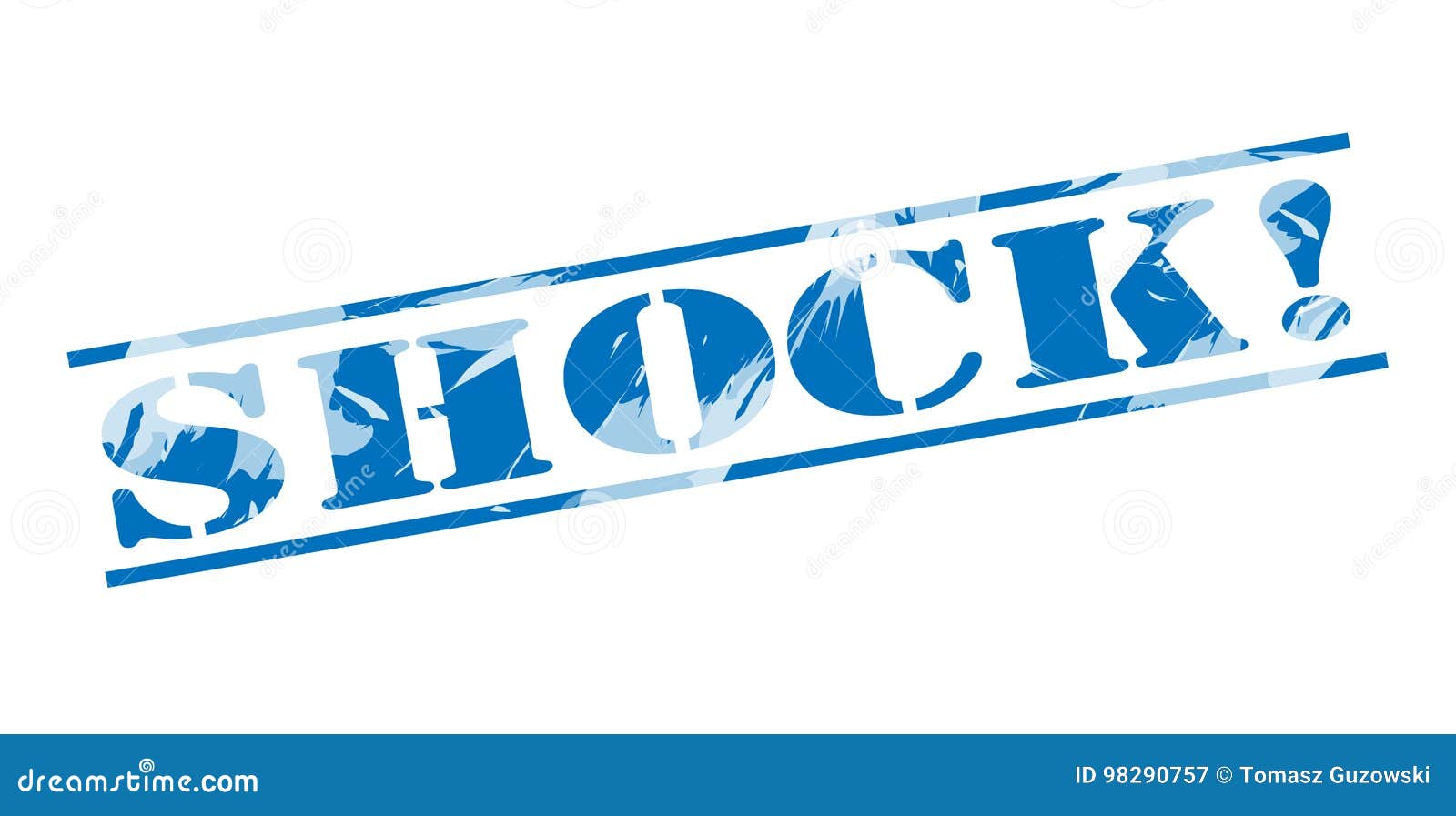 Selo azul de choque ilustração stock. Ilustração de selo - 98290757