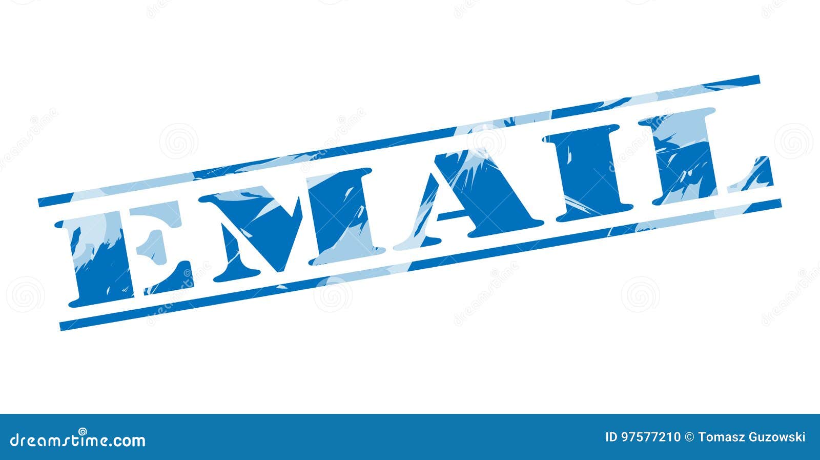 Selo azul do email ilustração stock. Ilustração de branco - 97577210