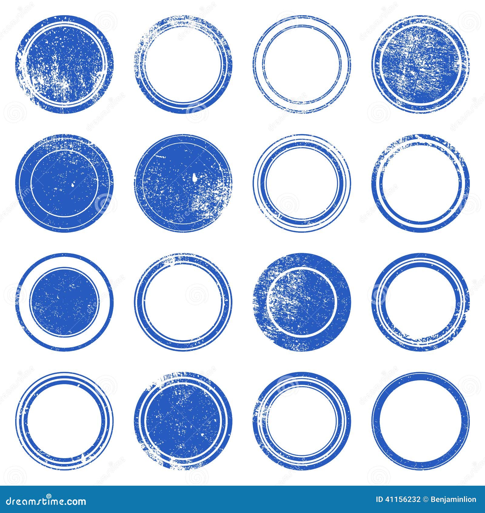 Selo Azul Do Grunge De Ronded Ilustração do Vetor - Ilustração de forma ...