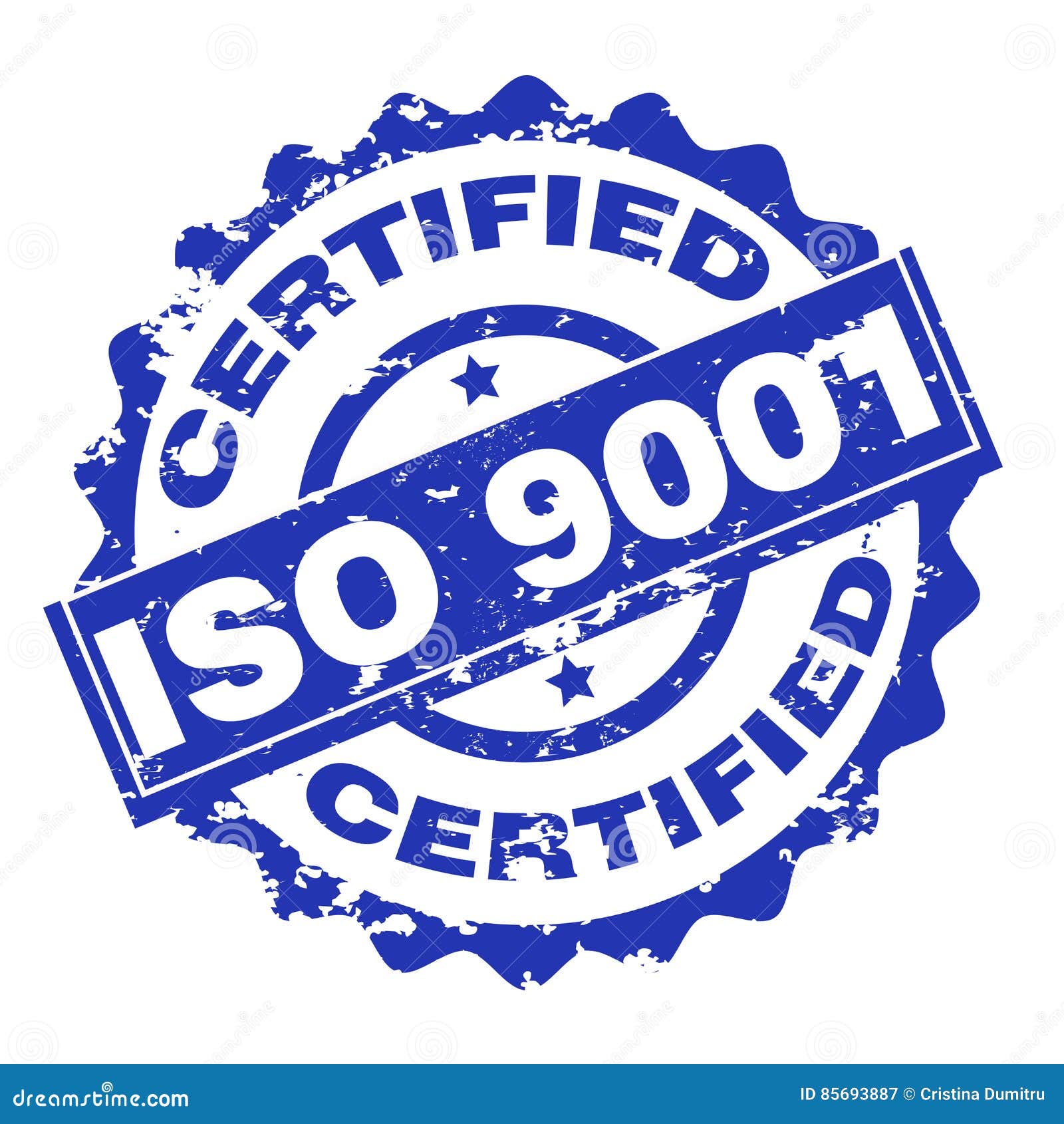 Selo Certificado Do Iso 9001 Ilustração do Vetor - Ilustração de marca ...