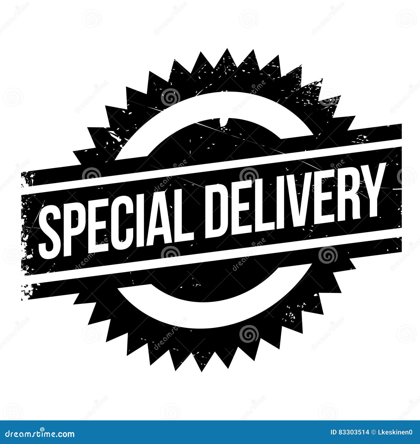 Selo da entrega especial ilustração do vetor. Ilustração de branco ...