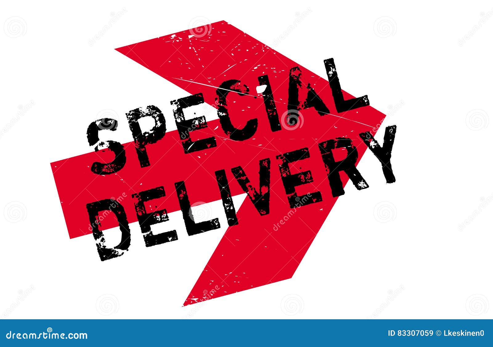 Selo da entrega especial ilustração do vetor. Ilustração de riscado ...