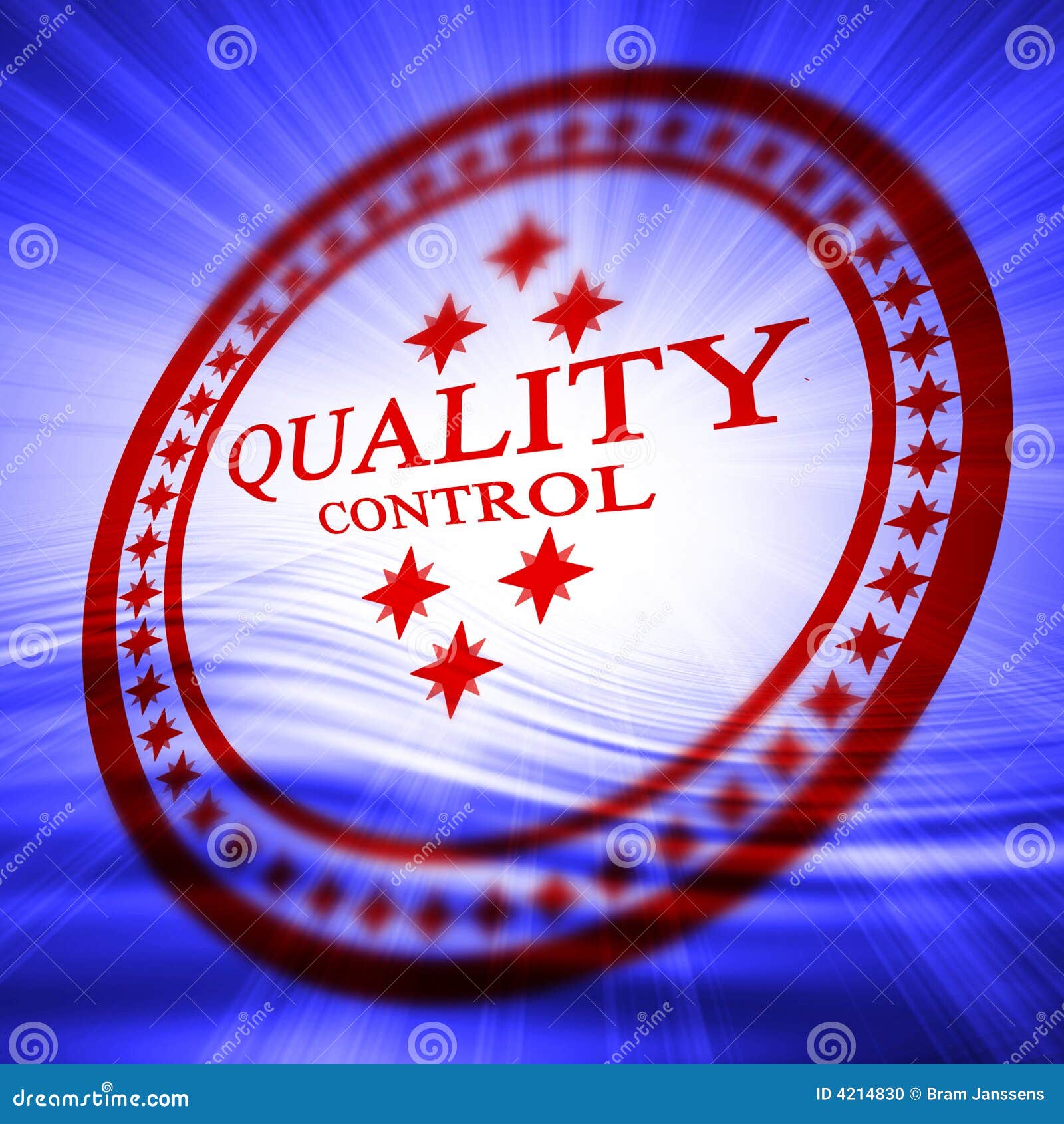 Selo De Controle Vermelho Da Qualidade Ilustração Stock - Ilustração de ...