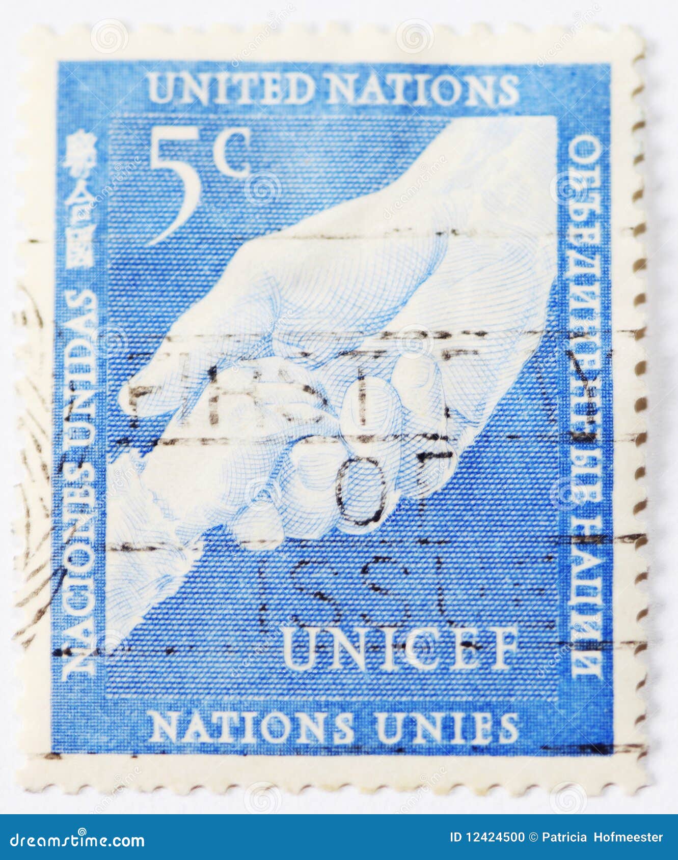 Selo De Porte Postal Da UNICEF De 5 Ct Imagem Editorial - Imagem de ...