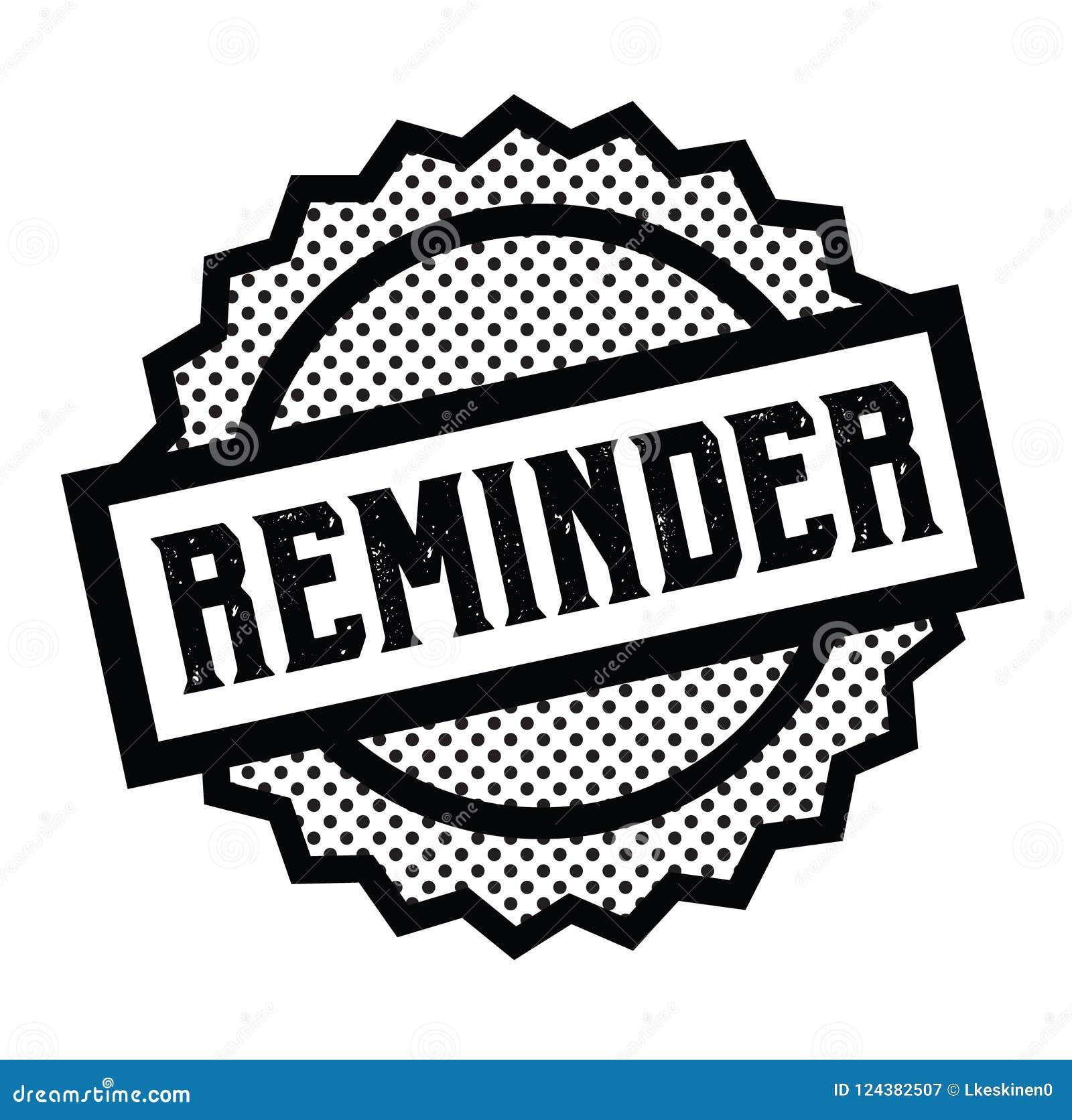 Selo do lembrete no branco ilustração do vetor. Ilustração de ...