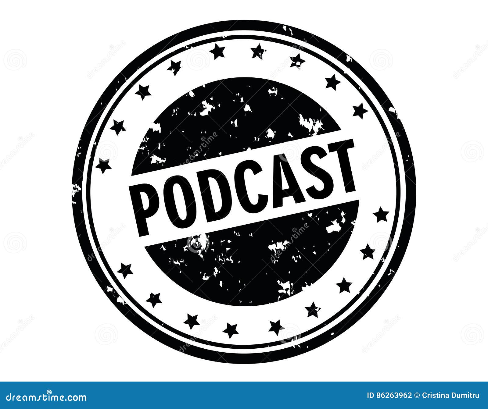 Selo do Podcast ilustração do vetor. Ilustração de projeto - 86263962