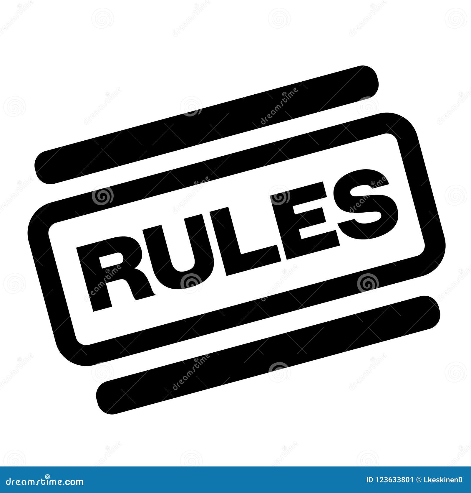 Selo do preto das regras ilustração do vetor. Ilustração de autoridade ...