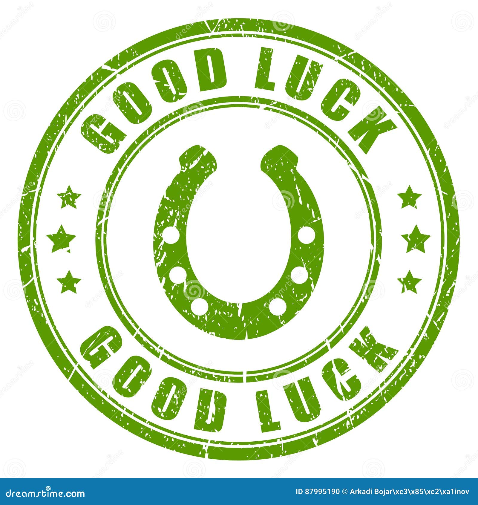 Selo do vetor da boa sorte ilustração do vetor. Ilustração de verde ...
