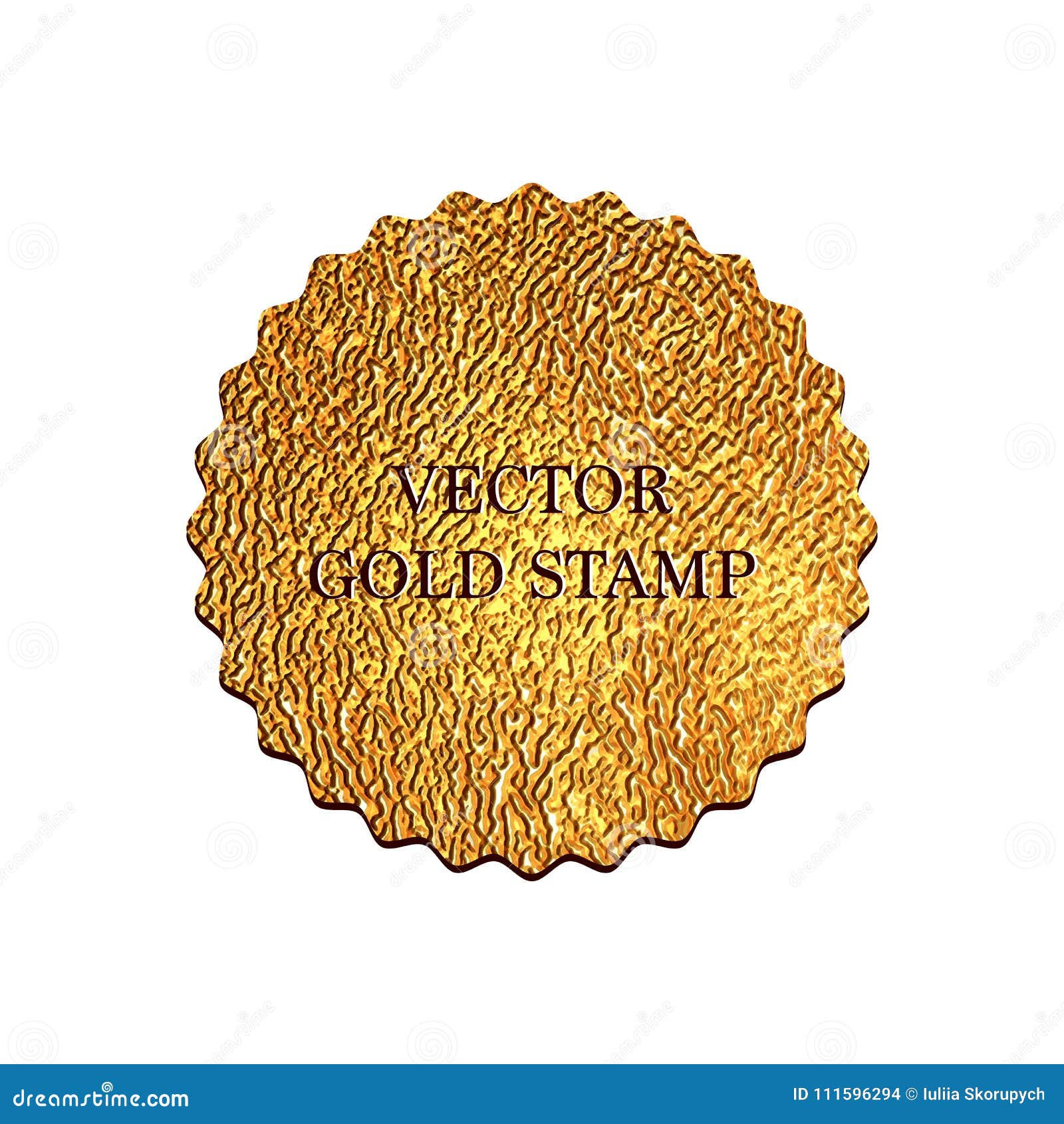 Selo dourado do vetor ilustração do vetor. Ilustração de elemento ...