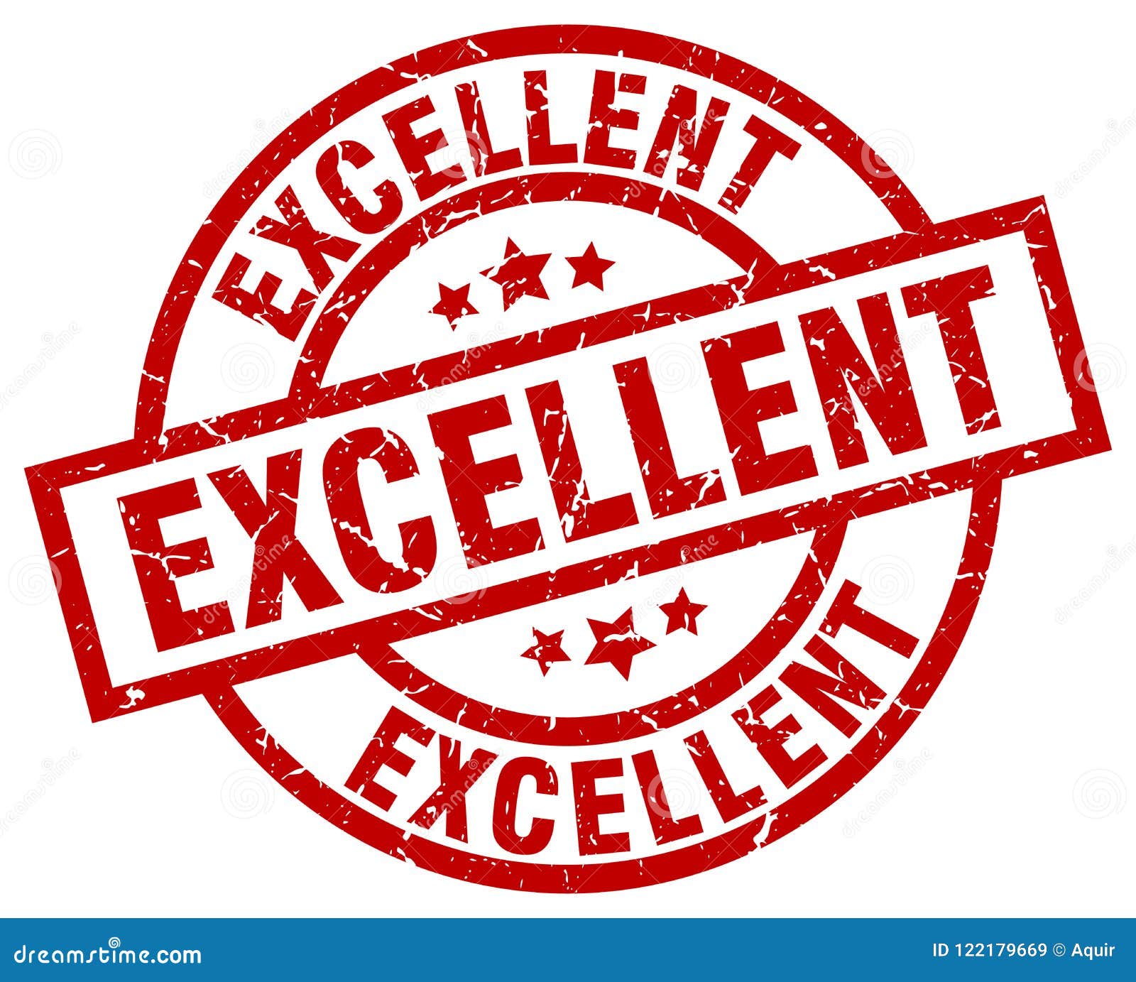 Selo excelente ilustração do vetor. Ilustração de vermelho - 122179669