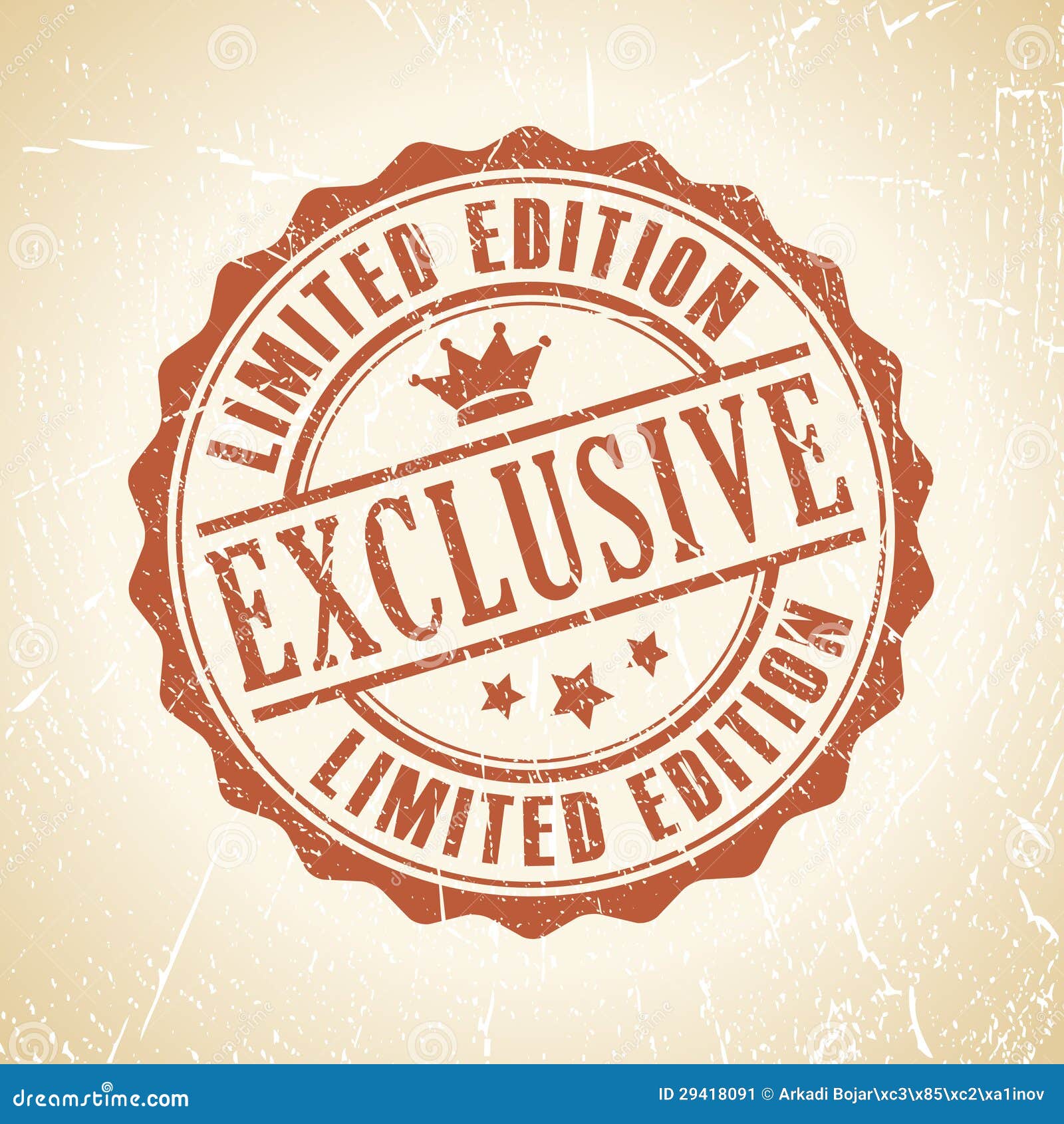 Selo exclusivo do vetor ilustração do vetor. Ilustração de pedido ...