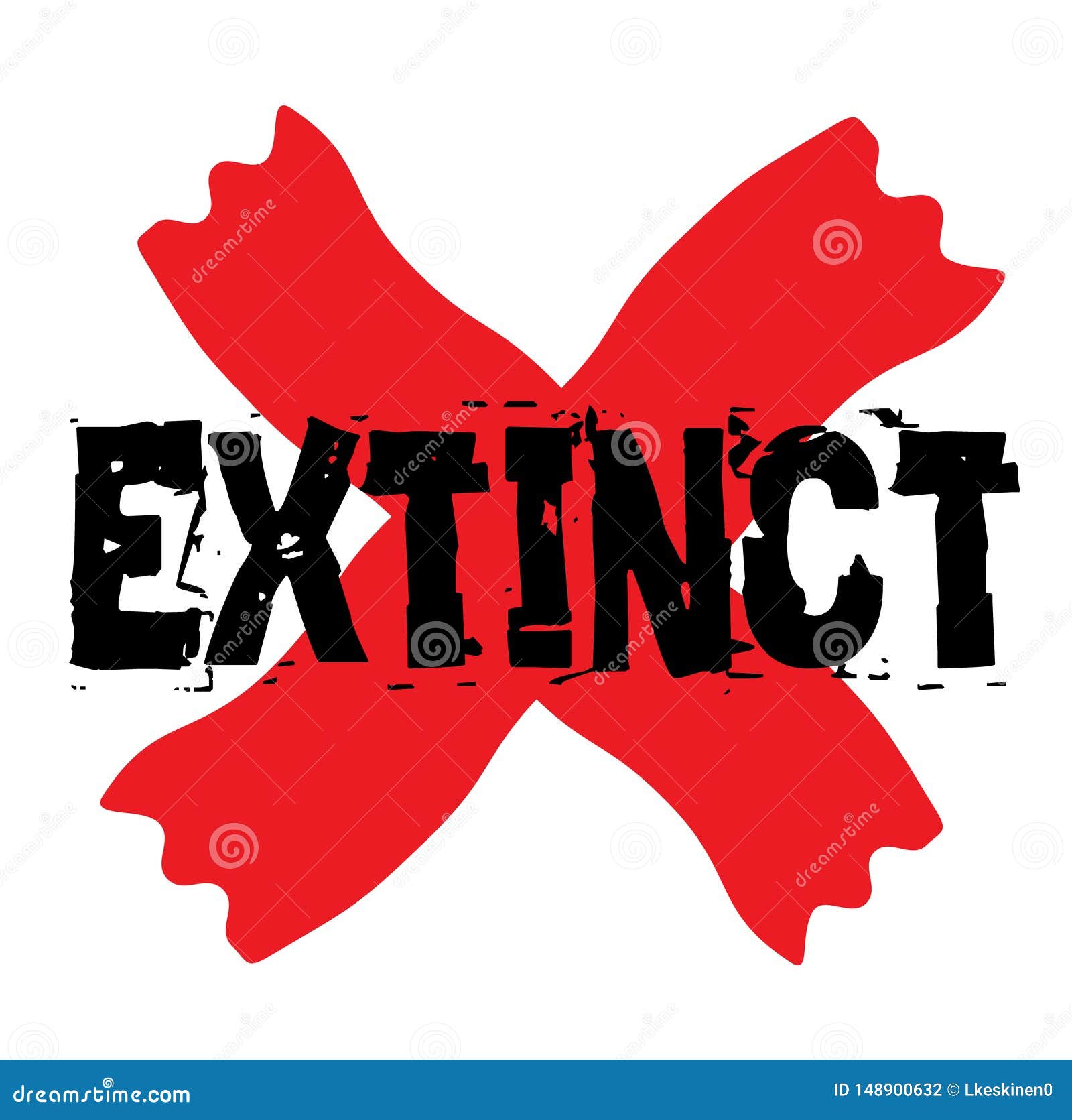 Selo EXTINTO No Fundo Branco Ilustração do Vetor - Ilustração de perigo ...