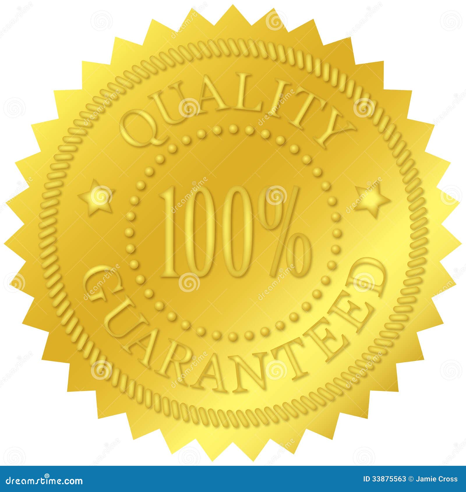 Selo Garantido Qualidade Do Ouro Ilustração Stock - Ilustração de ...