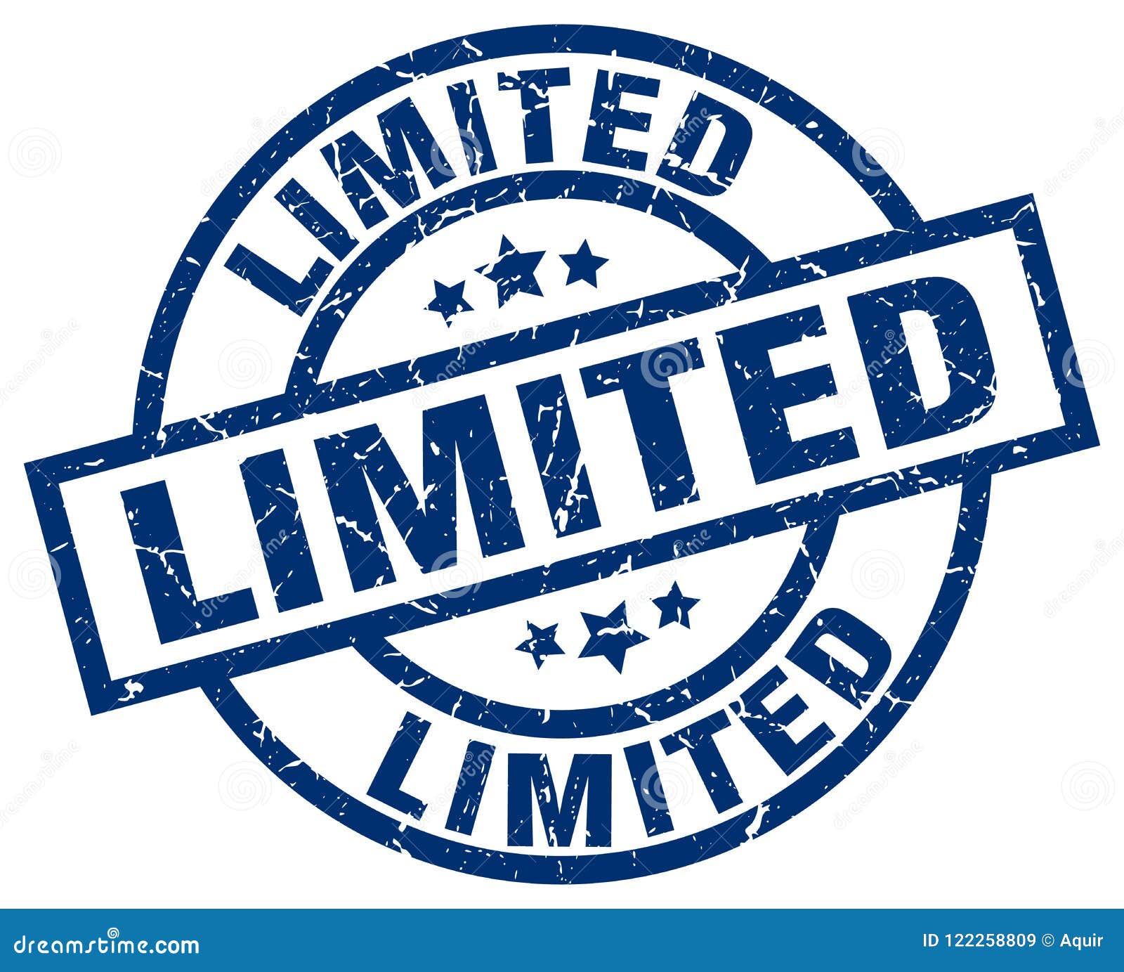 Selo limitado ilustração do vetor. Ilustração de etiqueta - 122258809