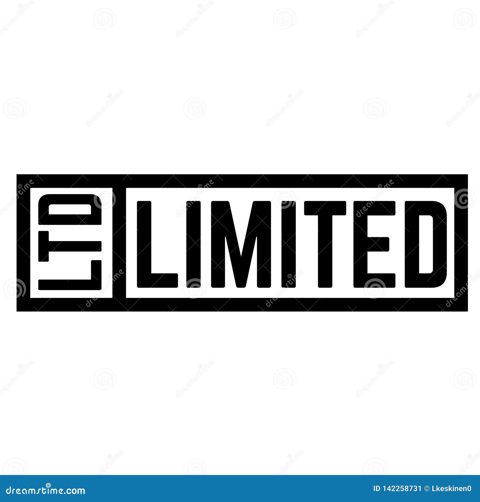 Selo limitado ilustração do vetor. Ilustração de sinal - 142258731