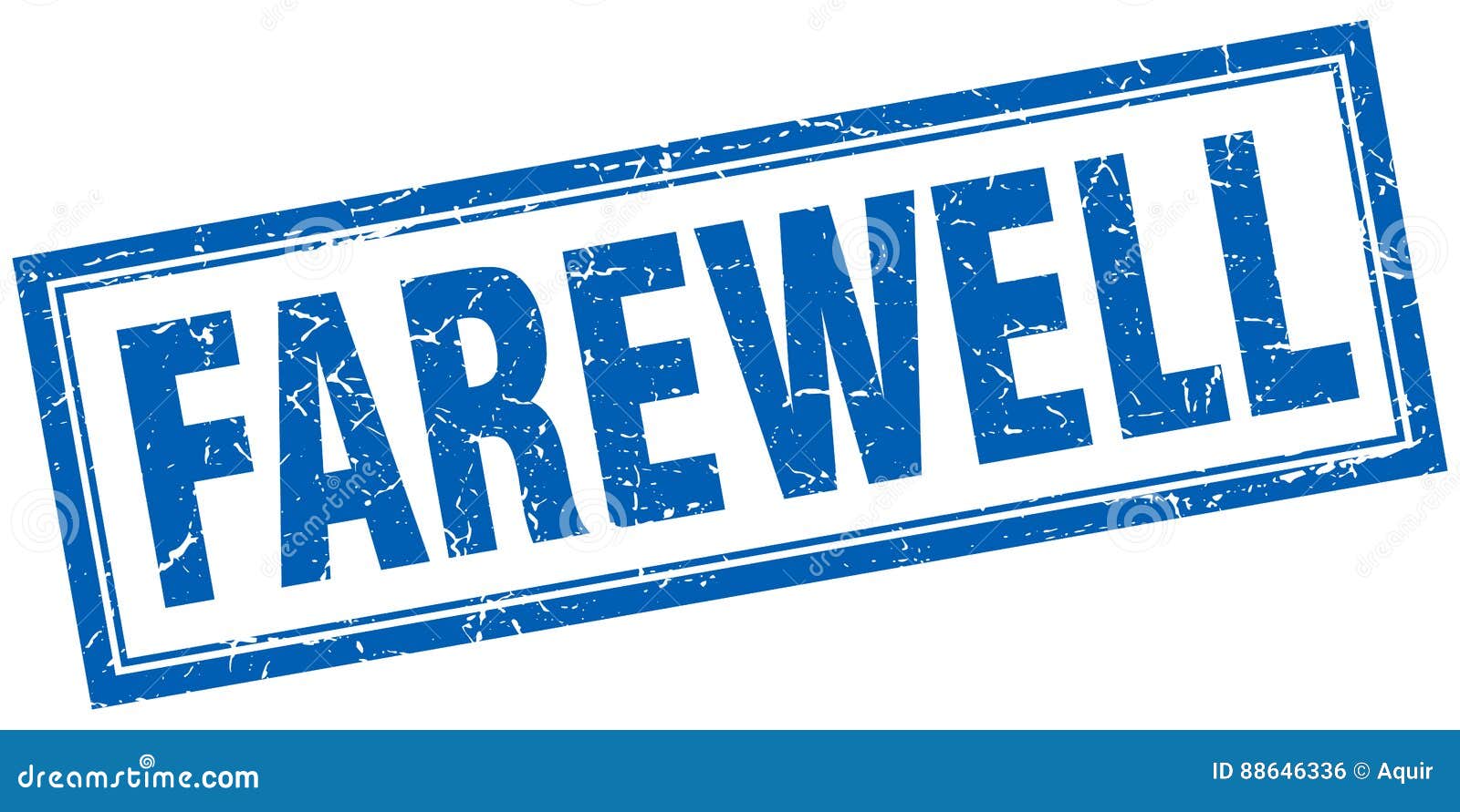 Selo quadrado de adeus ilustração do vetor. Ilustração de vetor - 88646336