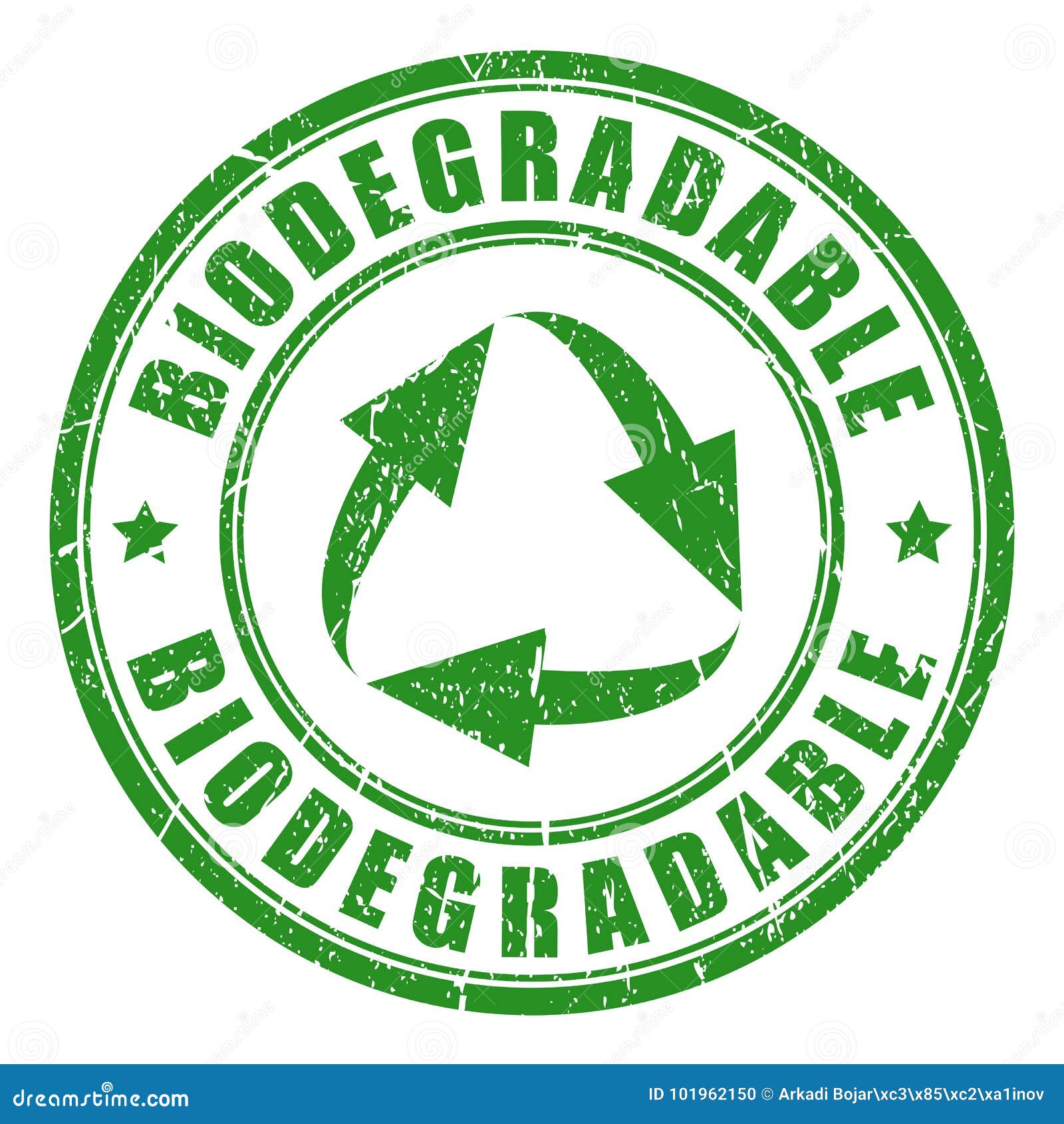 Selo Verde Biodegradável Do Vetor Ilustração do Vetor - Ilustração de ...