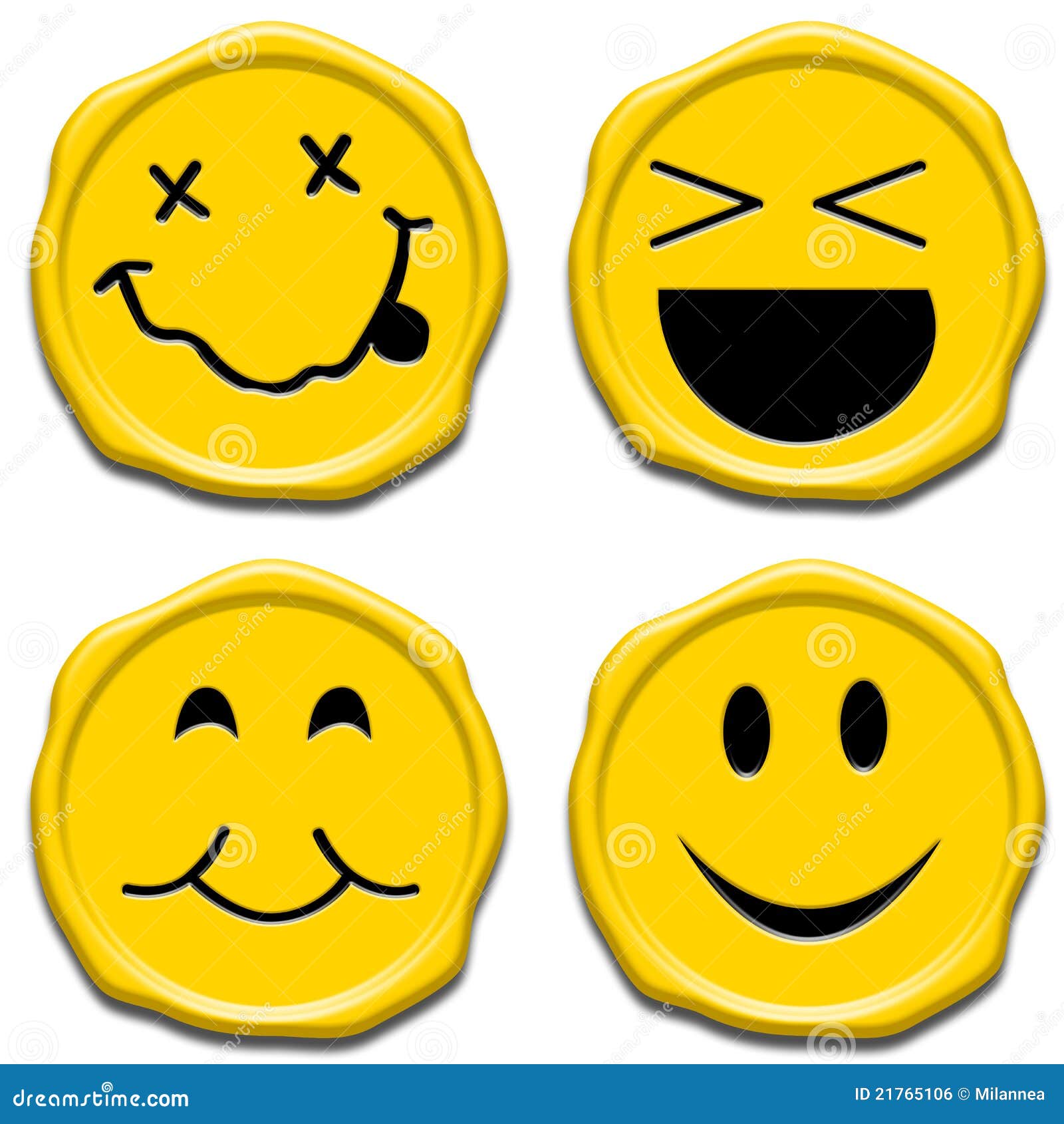 Selos do smiley (selos) ilustração stock. Ilustração de cara - 21765106