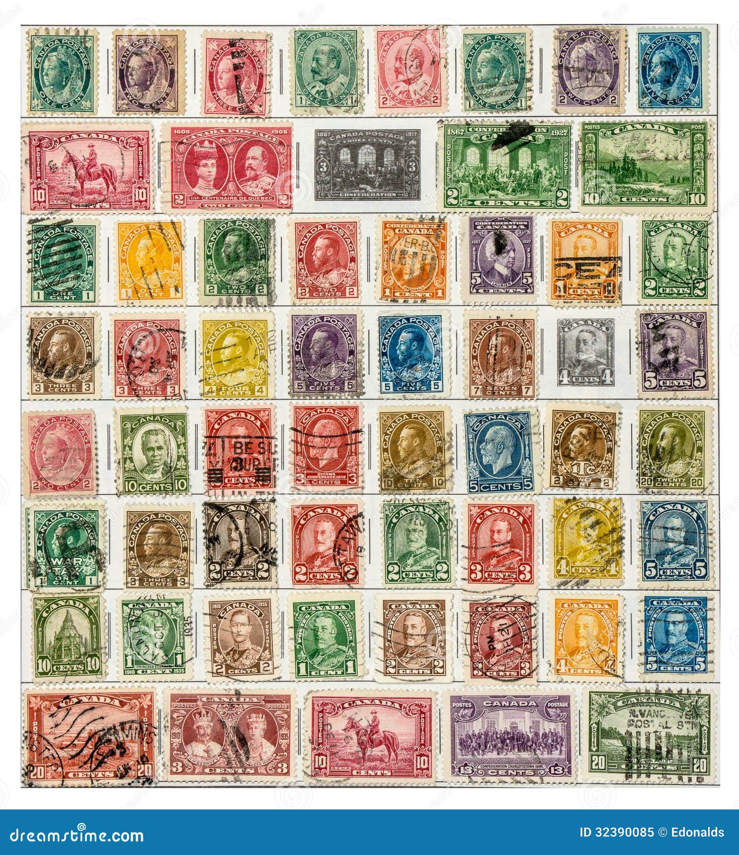 Selos Postais Canadenses Adiantados Imagem Editorial - Imagem de ...