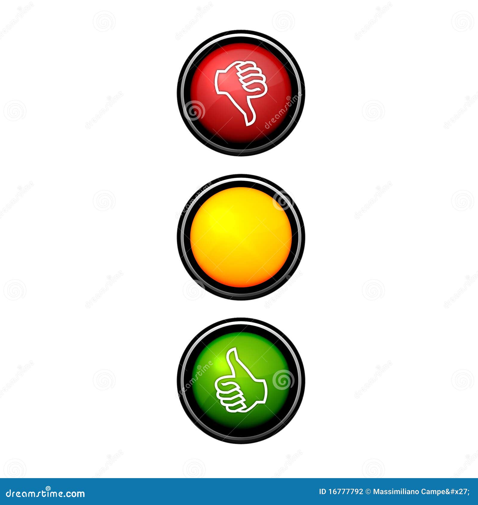 Semáforo de la mano stock de ilustración. Ilustración de color - 16777792