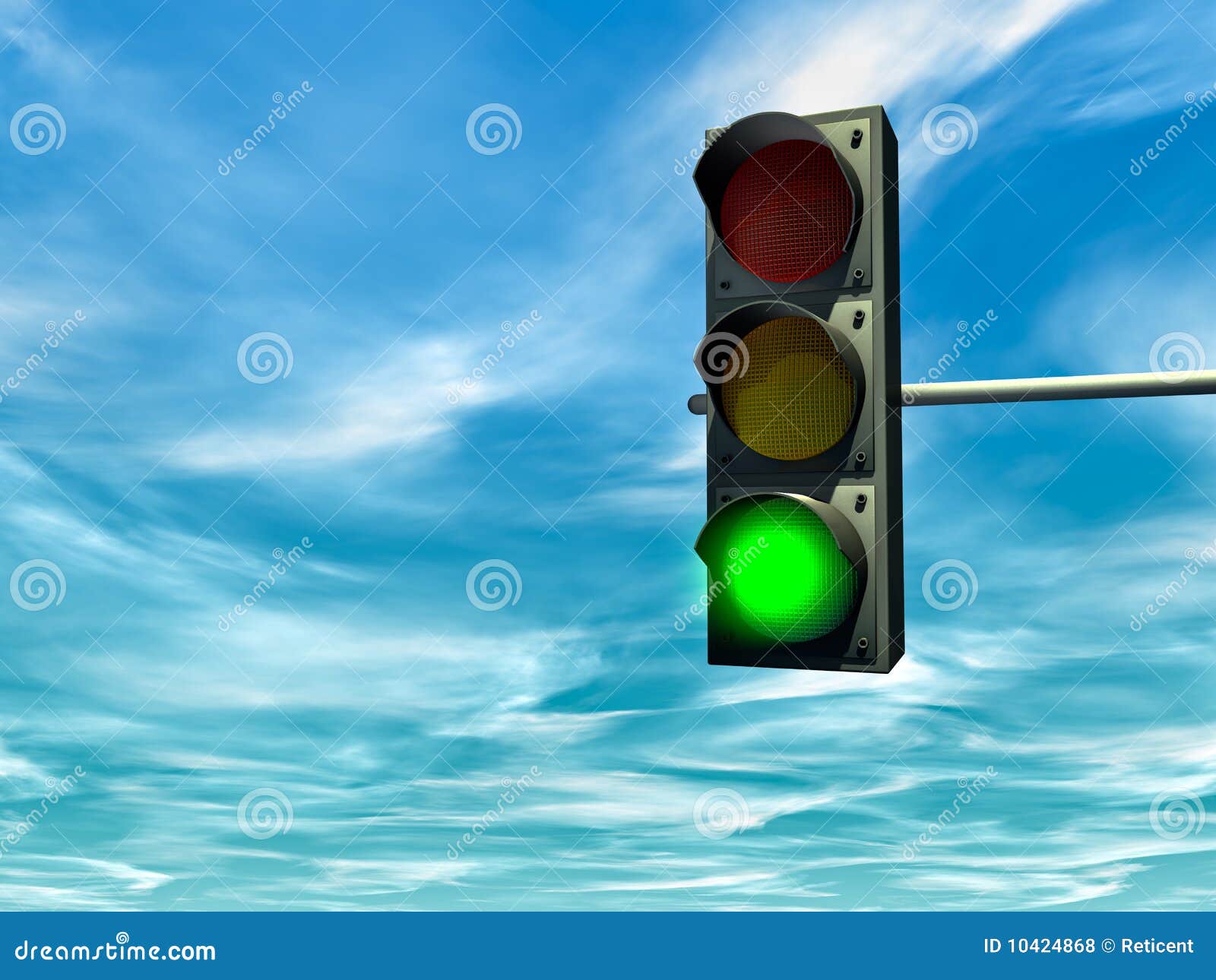 Semáforo verde stock de ilustración. Ilustración de muestra - 10424868