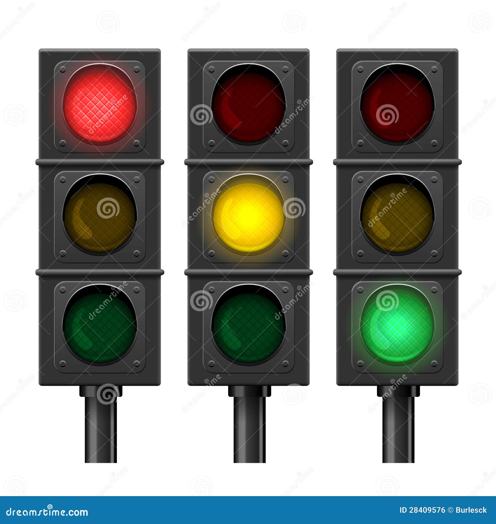 Semáforos del vector ilustración del vector. Ilustración de luces ...