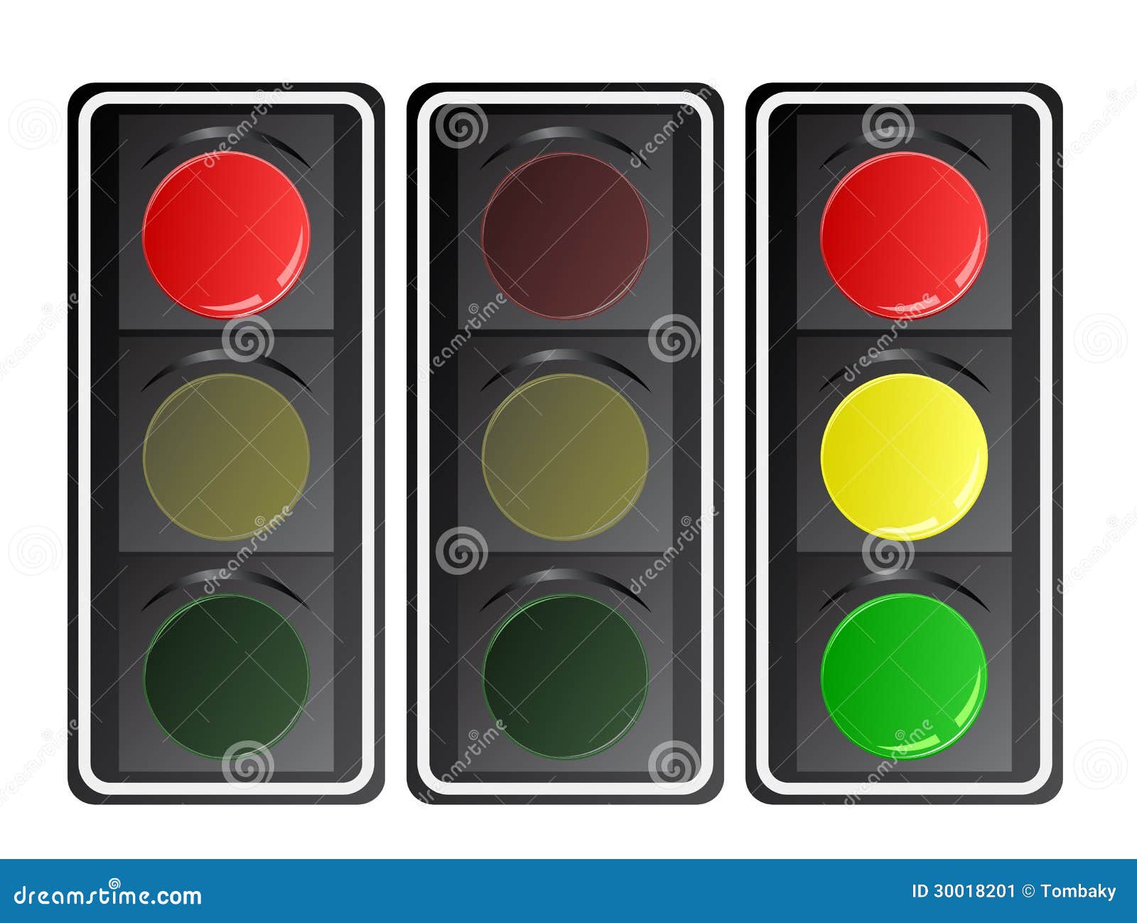 Semáforos, vector ilustración del vector. Ilustración de imagen - 30018201