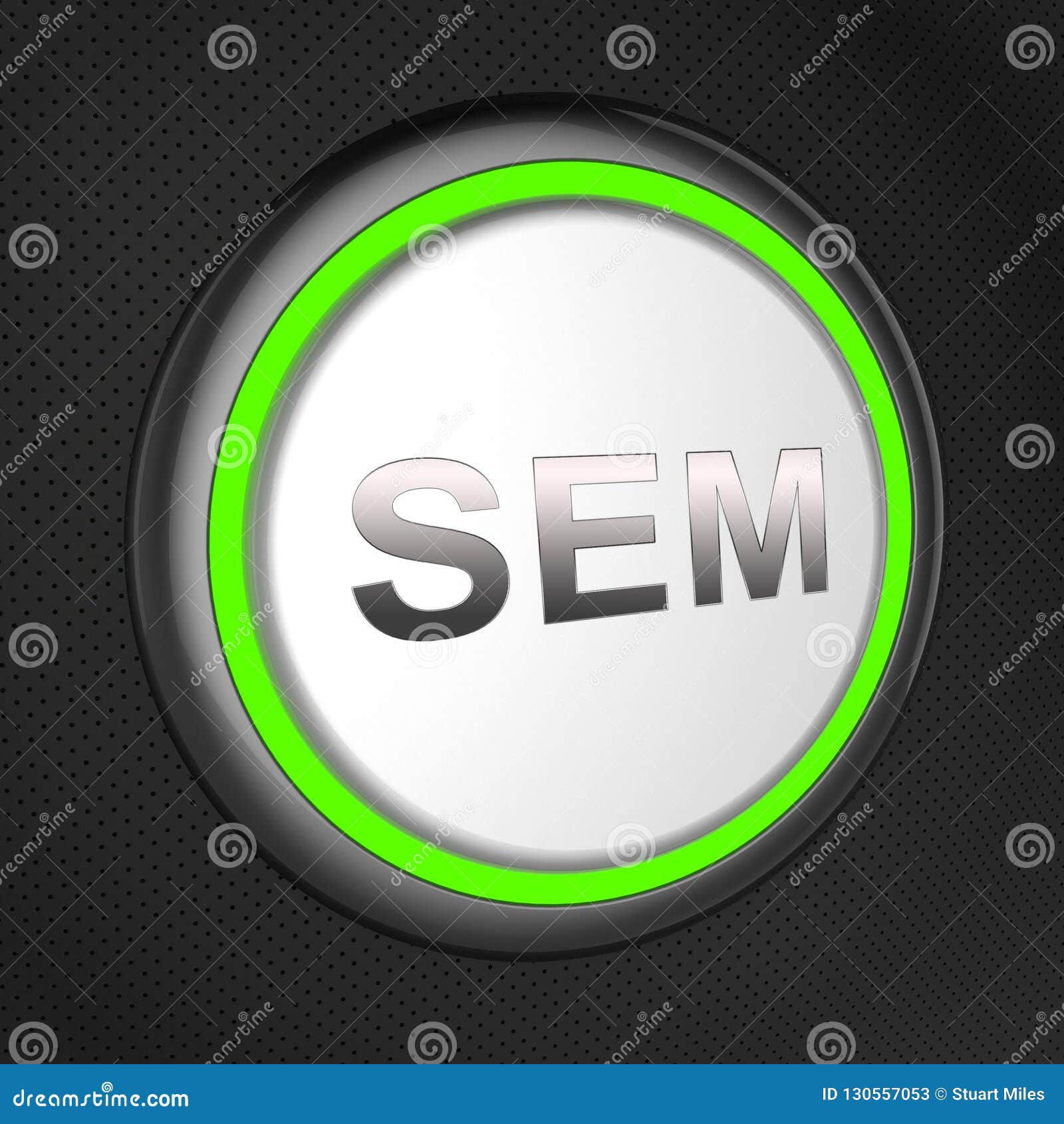 Sem Button Means Sales Promotion 3d Illustration Stock Illustration ...