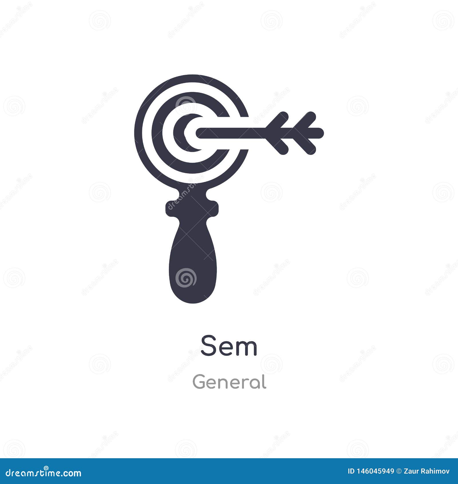 Sem Icon. Isolated Sem Icon Vector Illustration from General Collection ...