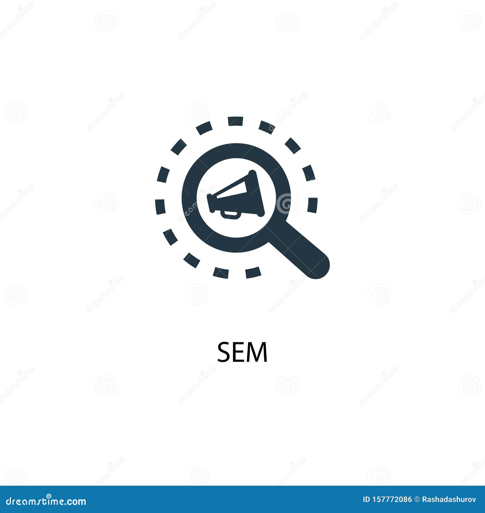 SEM Icon. Simple Element Illustration Stock Vector - Illustration of ...