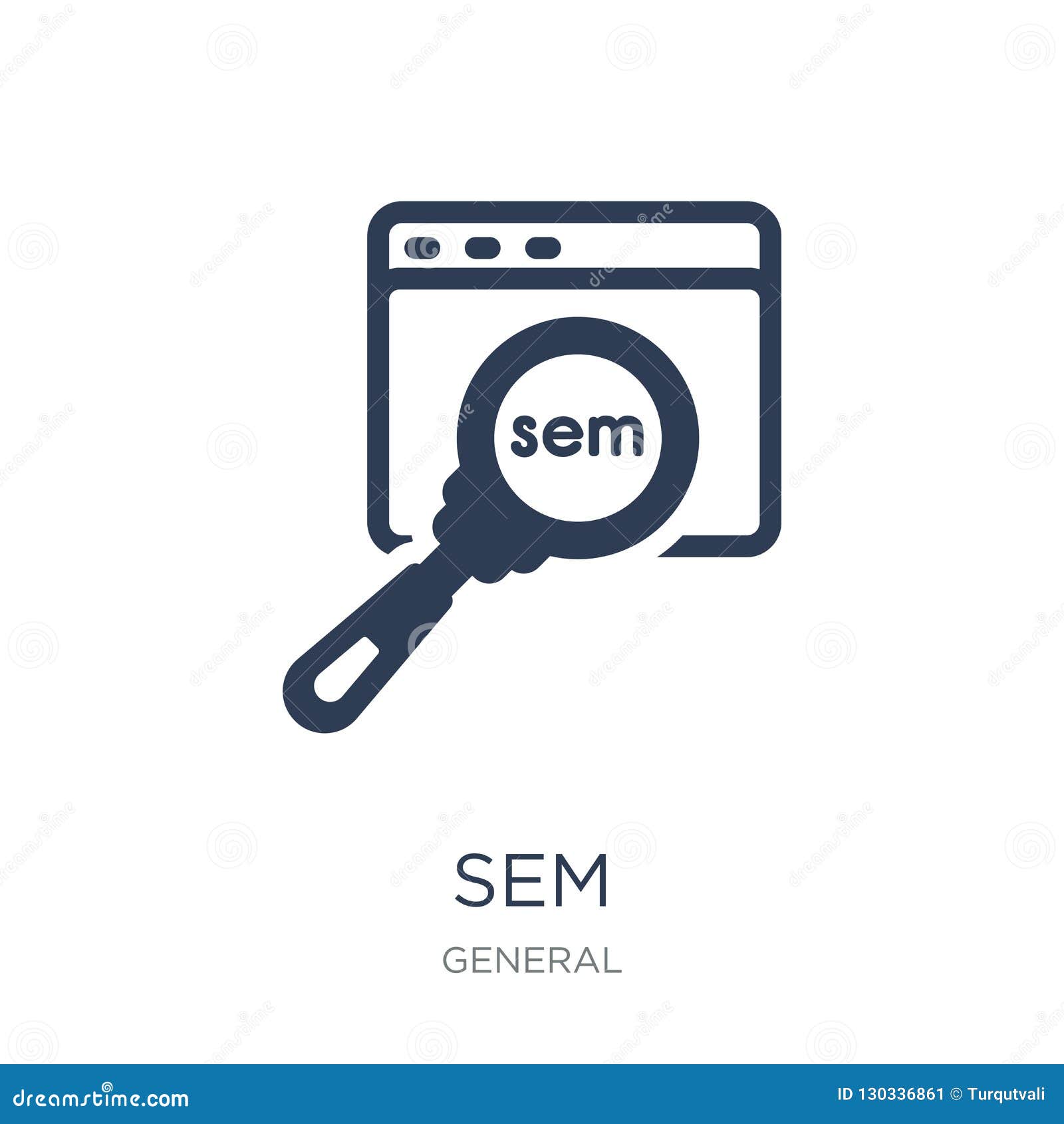 Sem Icon. Trendy Flat Vector Sem Icon on White Background from G Stock ...