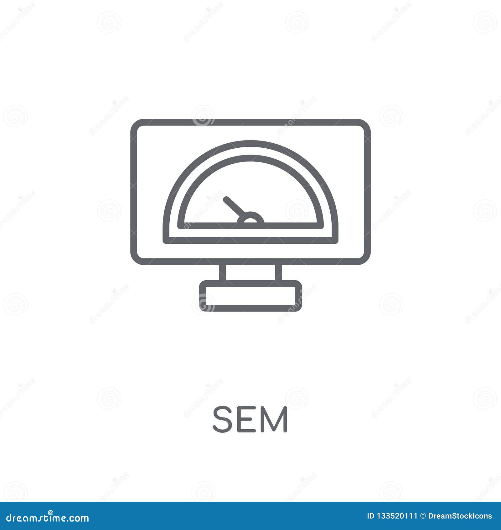 Sem Linear Icon. Modern Outline Sem Logo Concept on White Backgr Stock ...