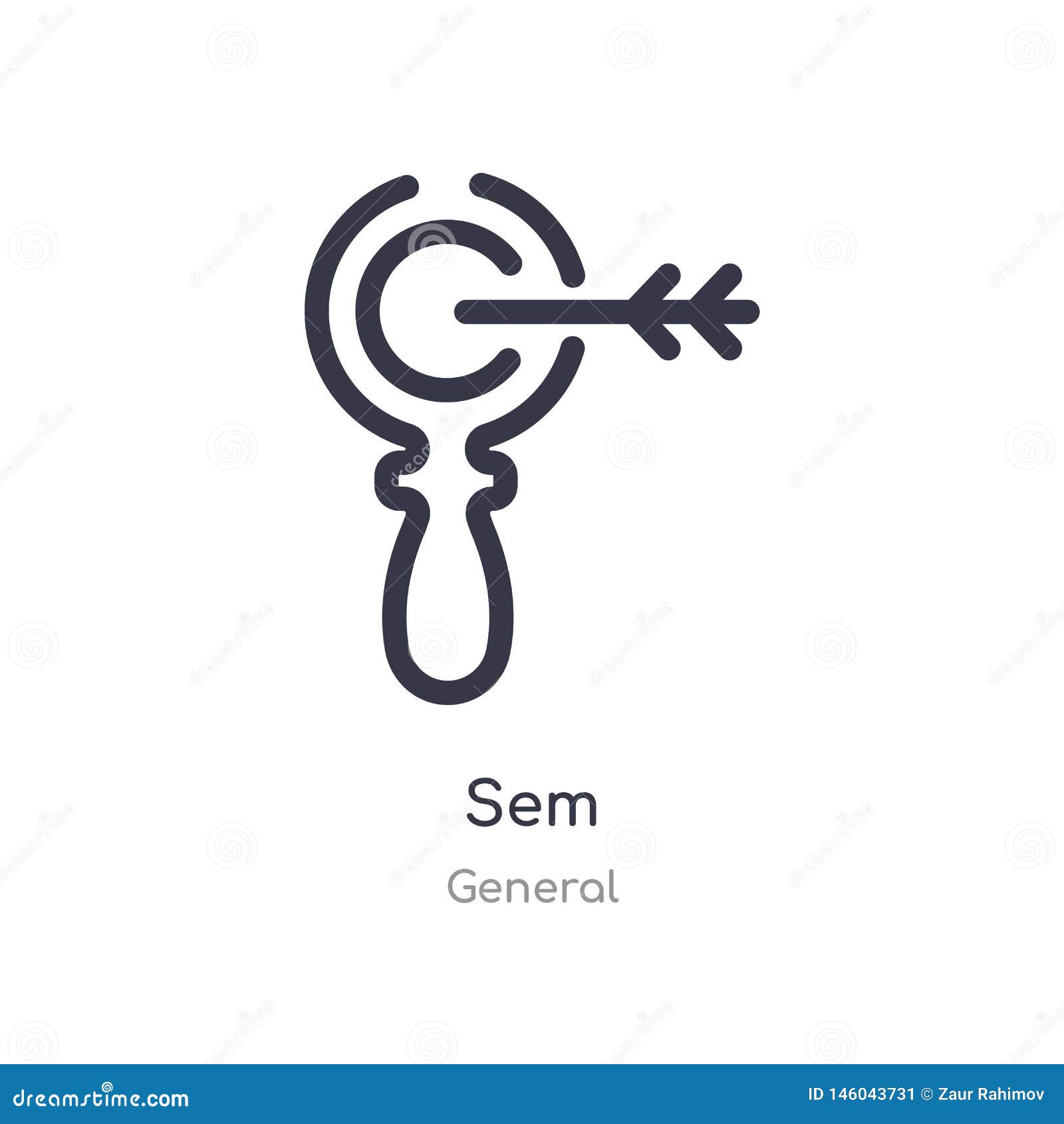 Sem Outline Icon. Isolated Line Vector Illustration from General ...