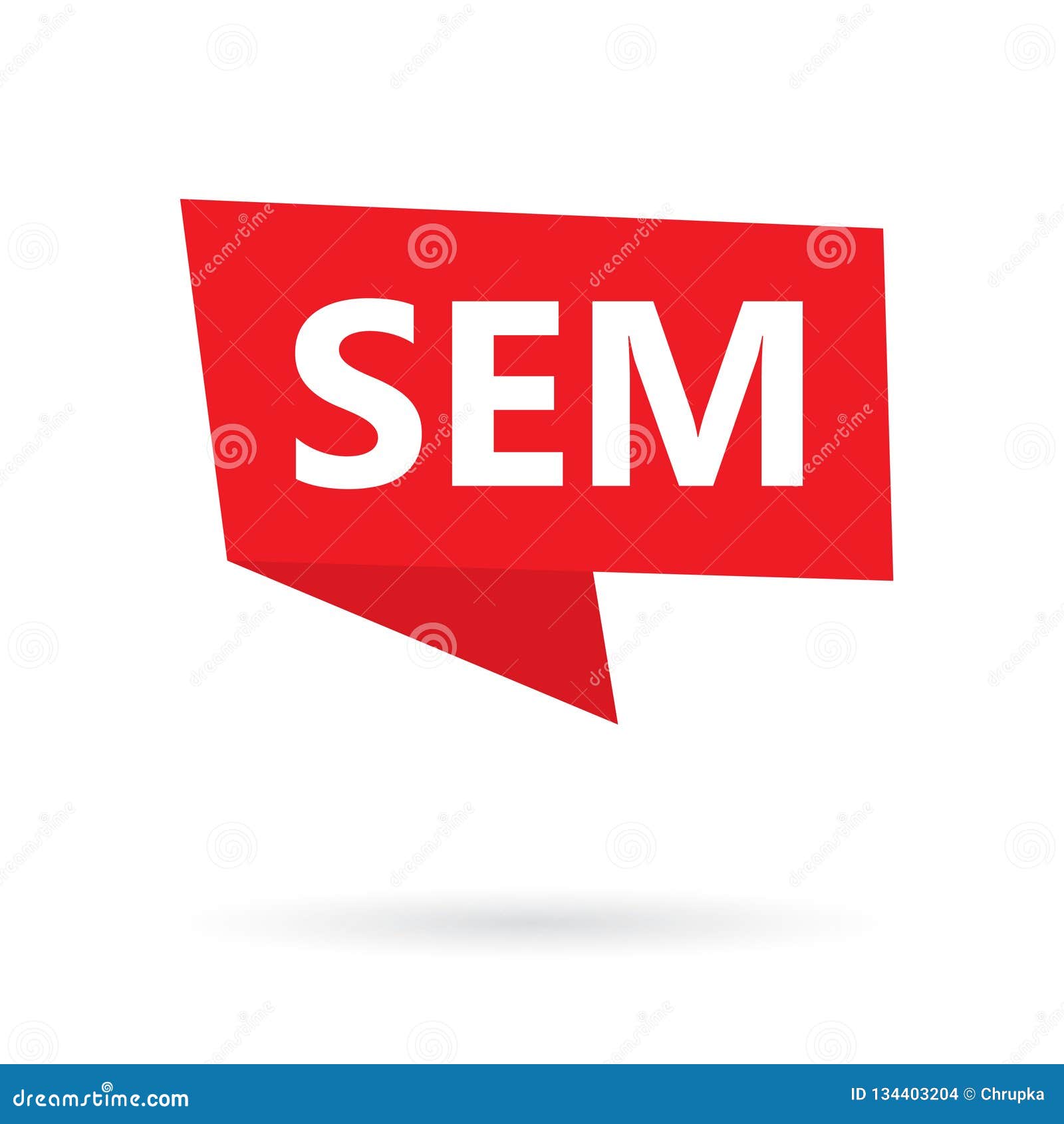 SEM Search Engine Marketing Acronym on a Sticker Stock Vector ...
