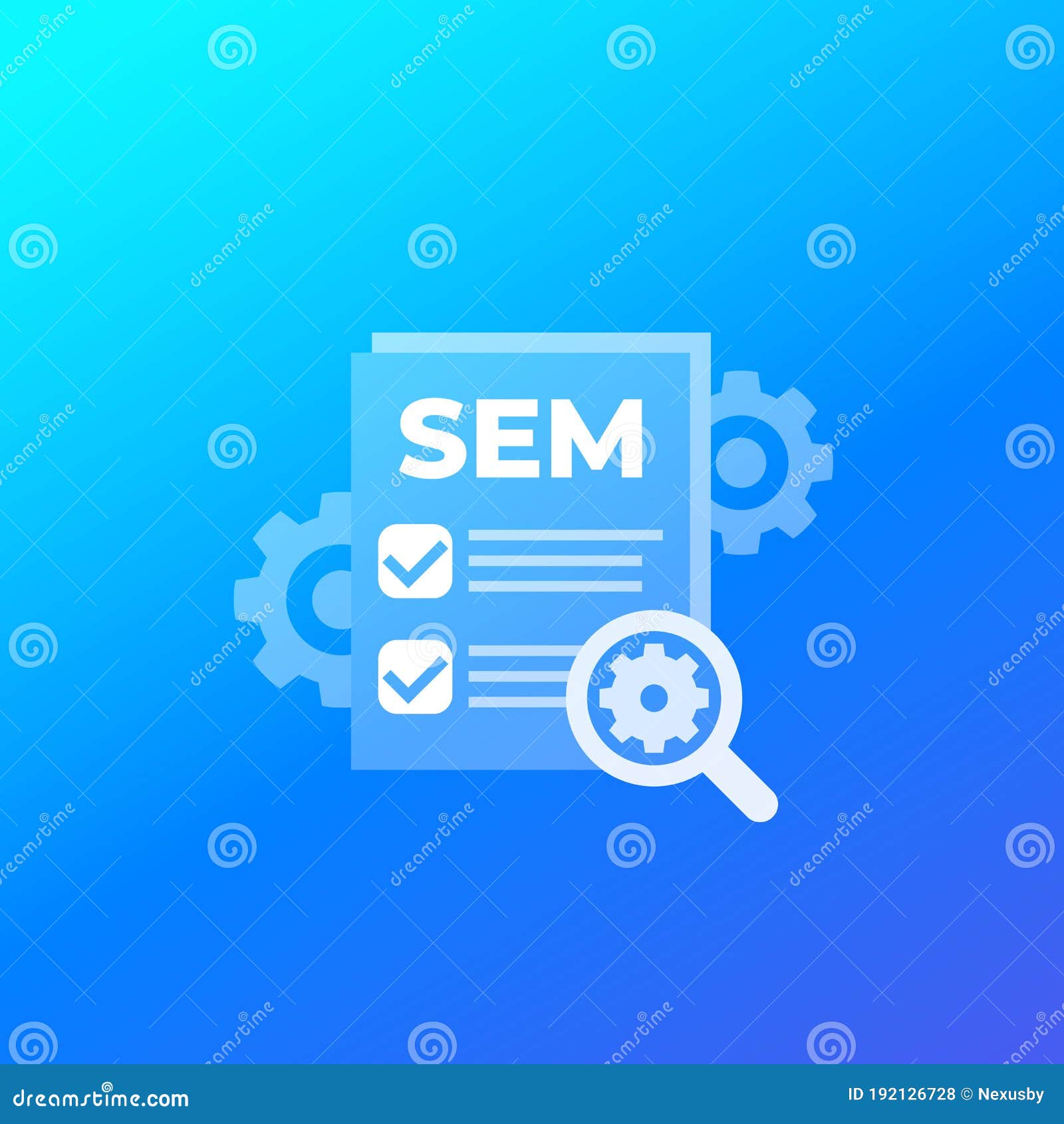 SEM, Search Engine Marketing Icon, Vector Stock Vector - Illustration ...