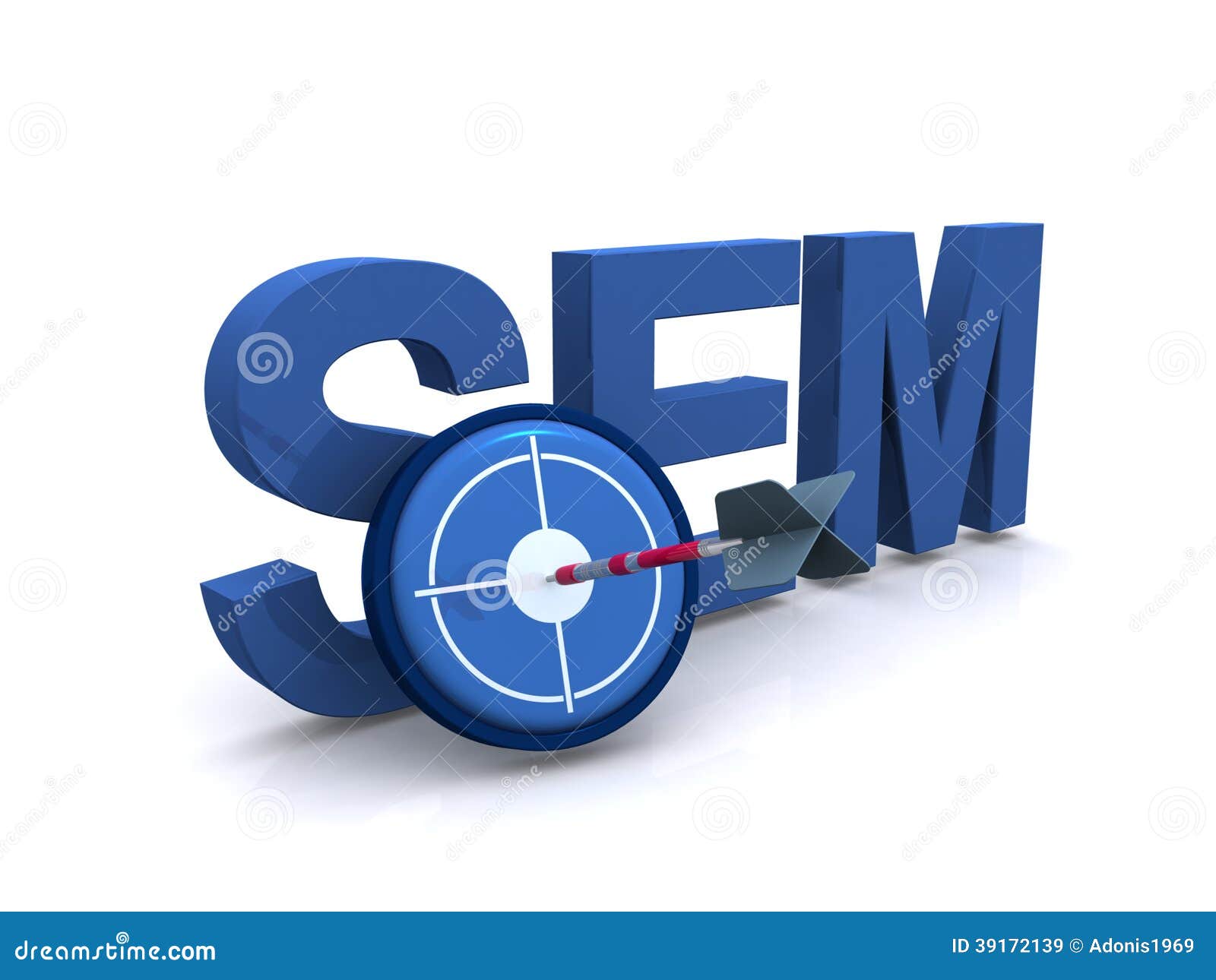 SEM sign with a target stock illustration. Illustration of element ...