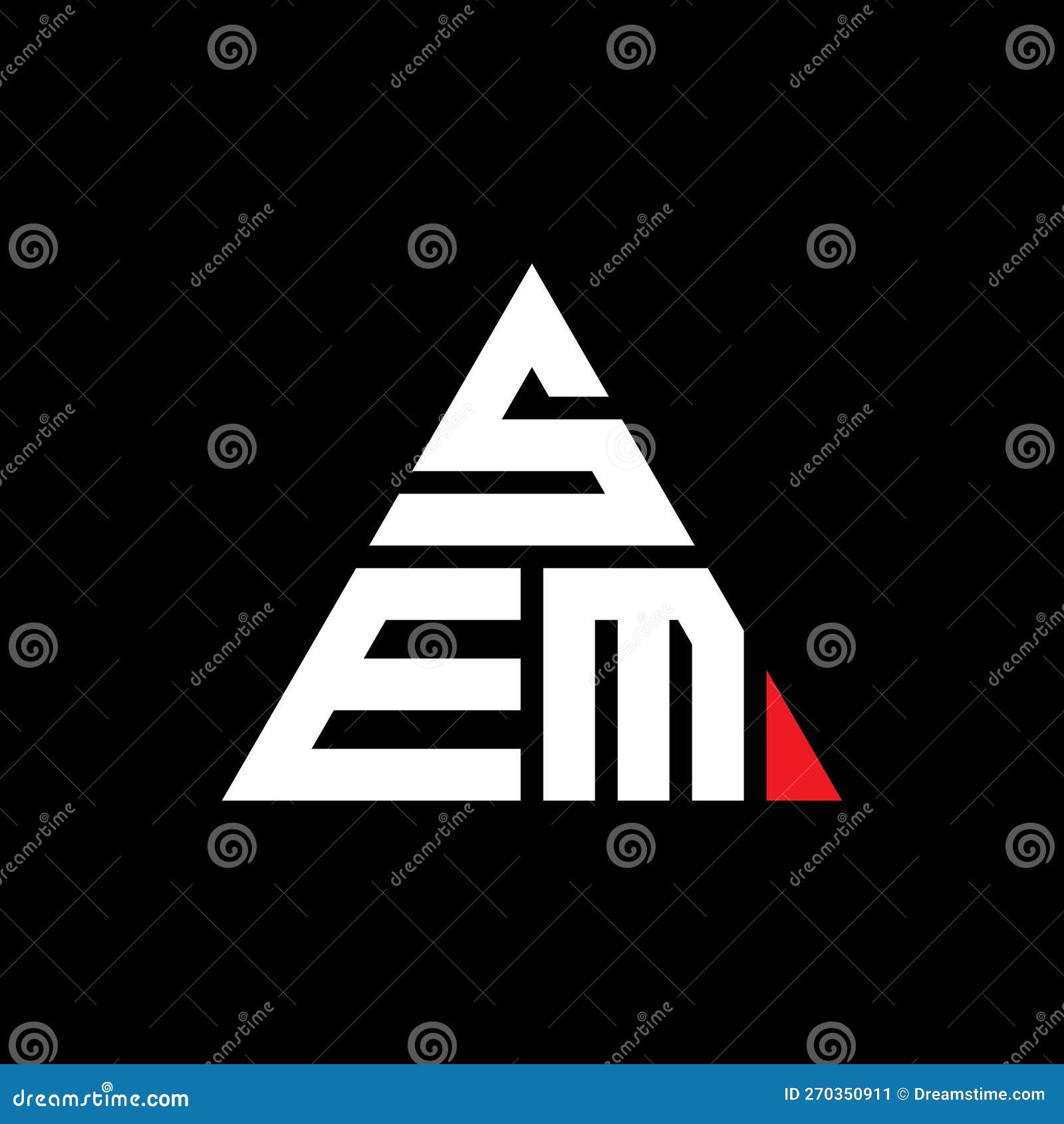 SEM Triangle Letter Logo Design with Triangle Shape. SEM Triangle Logo ...