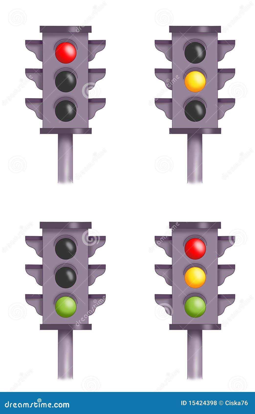 Semafori illustrazione di stock. Illustrazione di traffico - 15424398