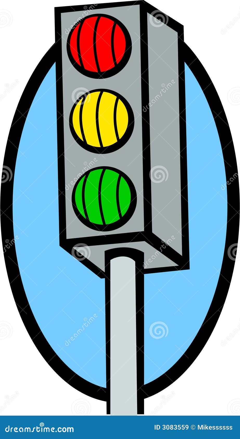 Semafori illustrazione vettoriale. Illustrazione di traffico - 3083559