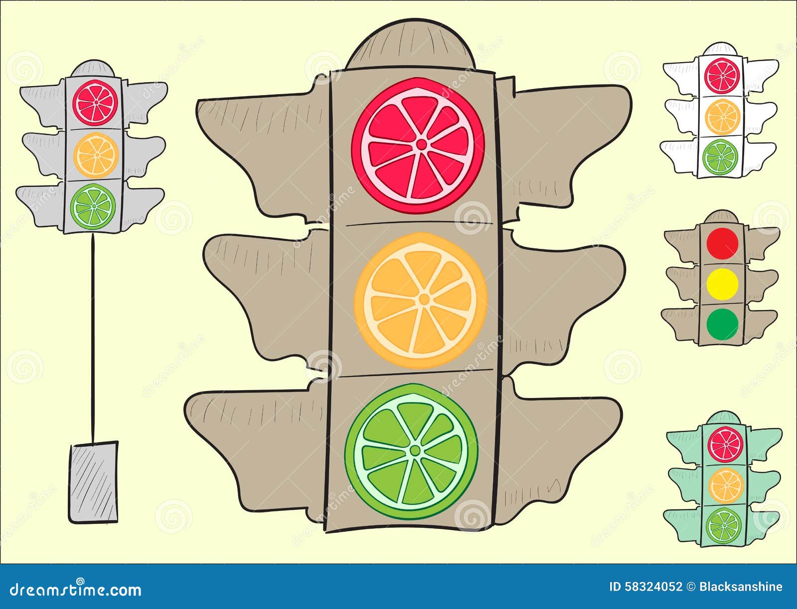 Semafori di clipart illustrazione vettoriale. Illustrazione di verde ...