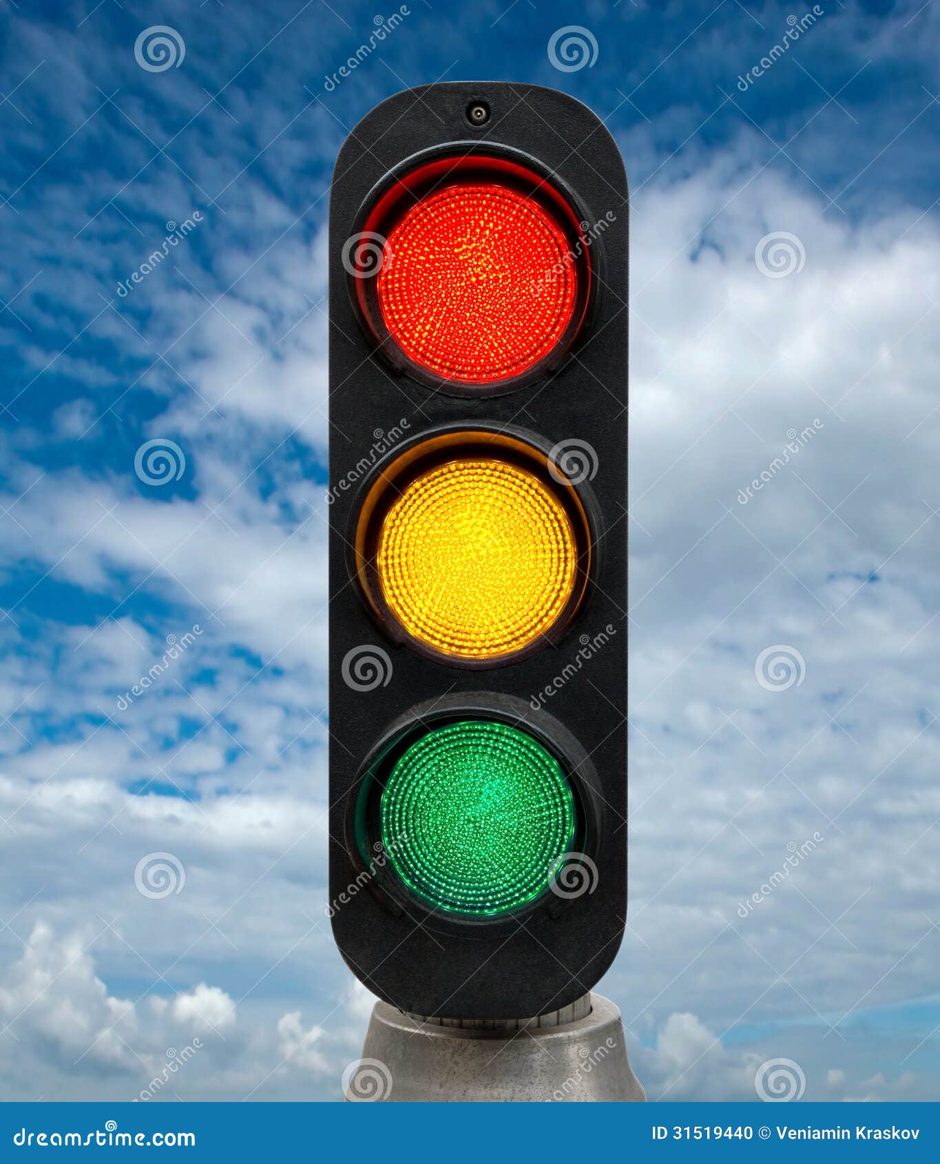 Semafori Gialli E Verdi Rossi Fotografia Stock - Immagine di controllo ...